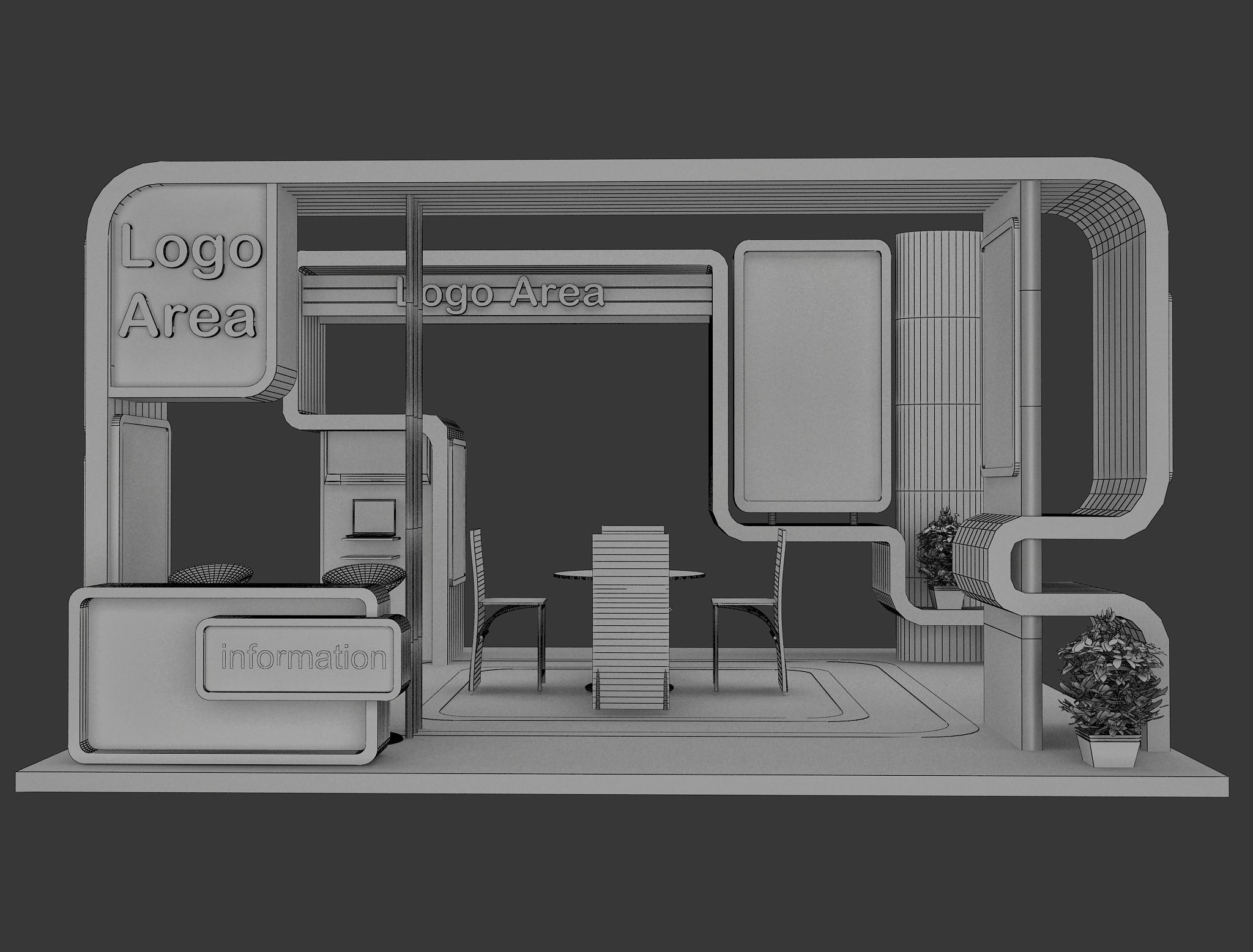 Booth Exhibition Stand a485b 3D model | CGTrader