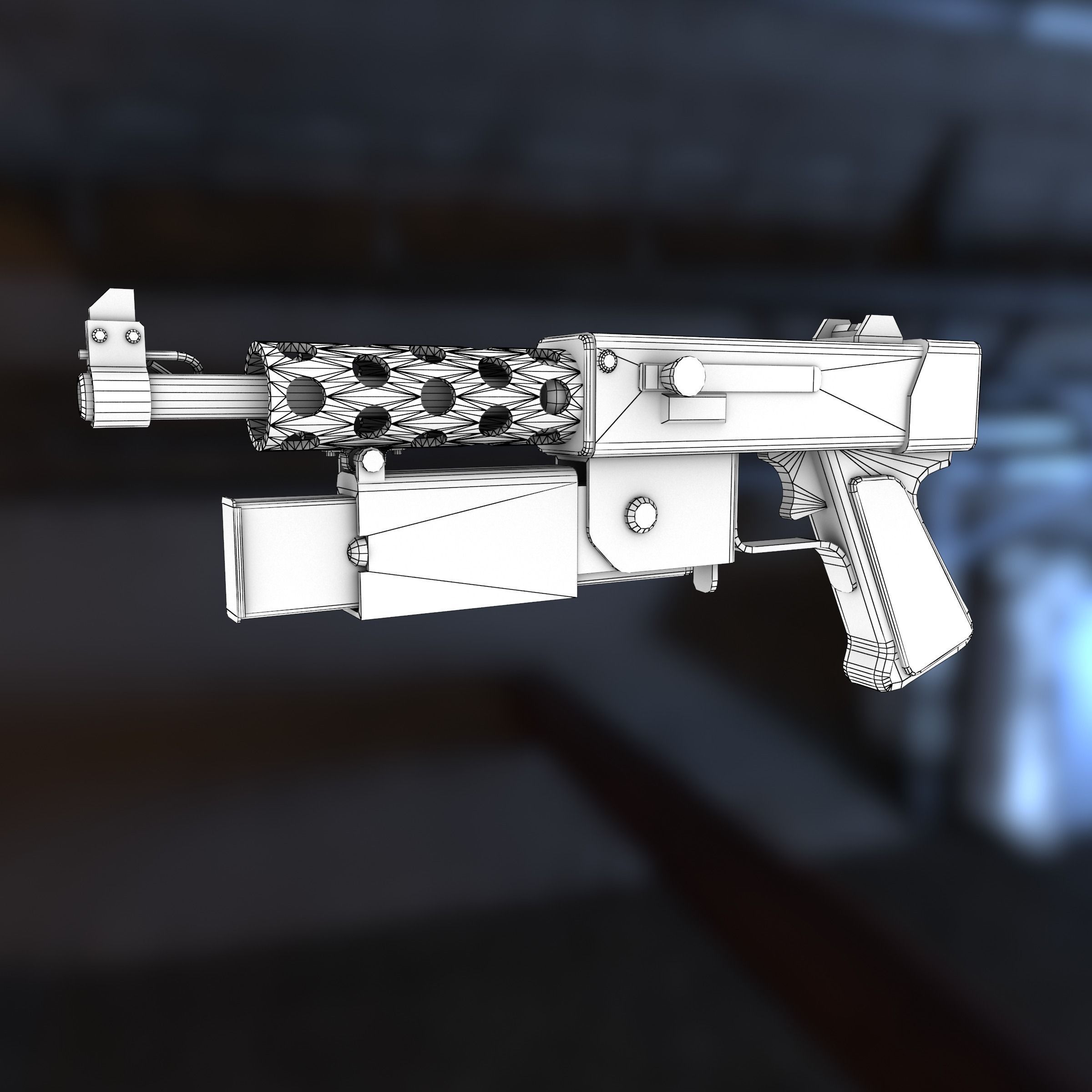 3D model MAT-49 SMG VR / AR / low-poly | CGTrader
