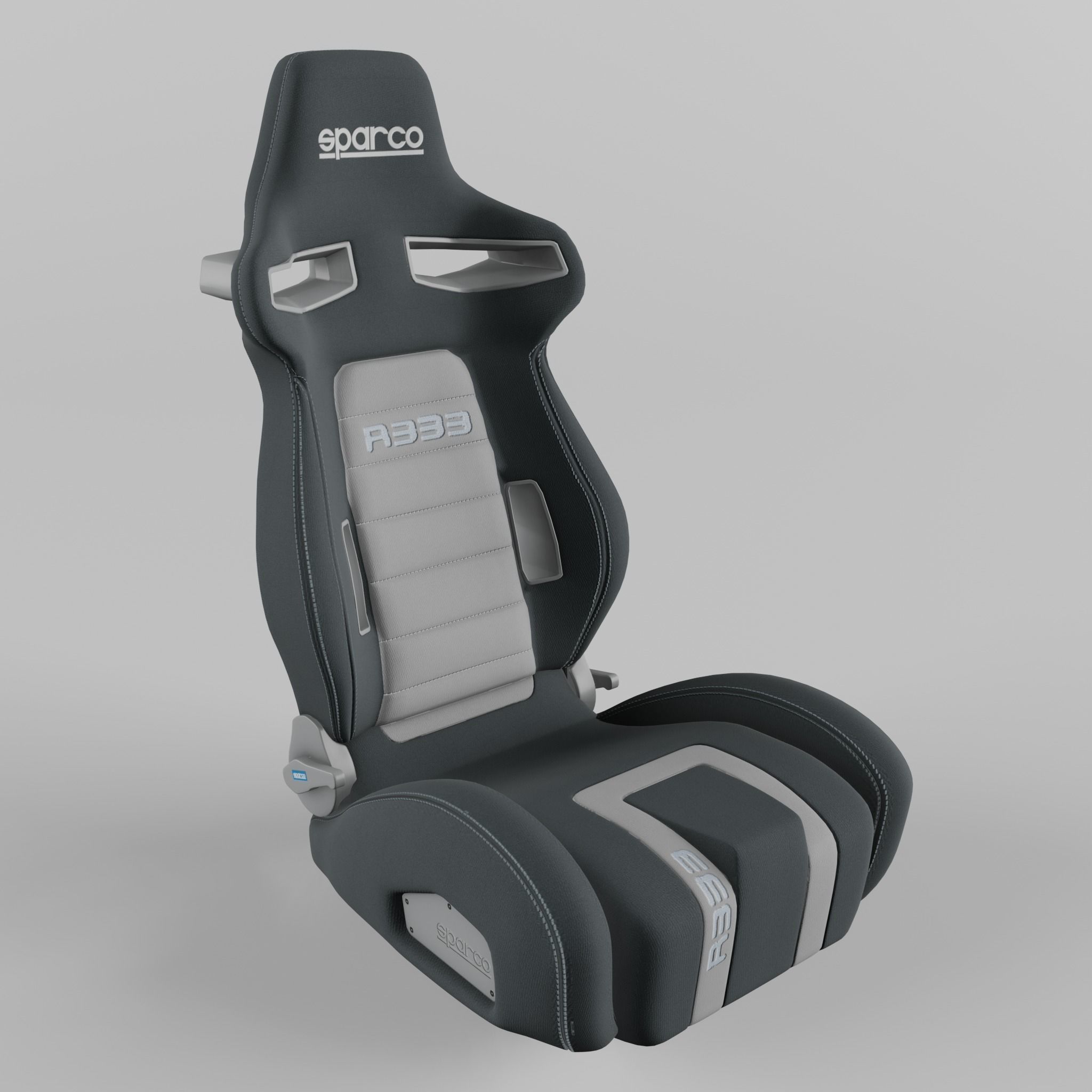 Racing Seat Sparco R333 Grey 3D model | CGTrader
