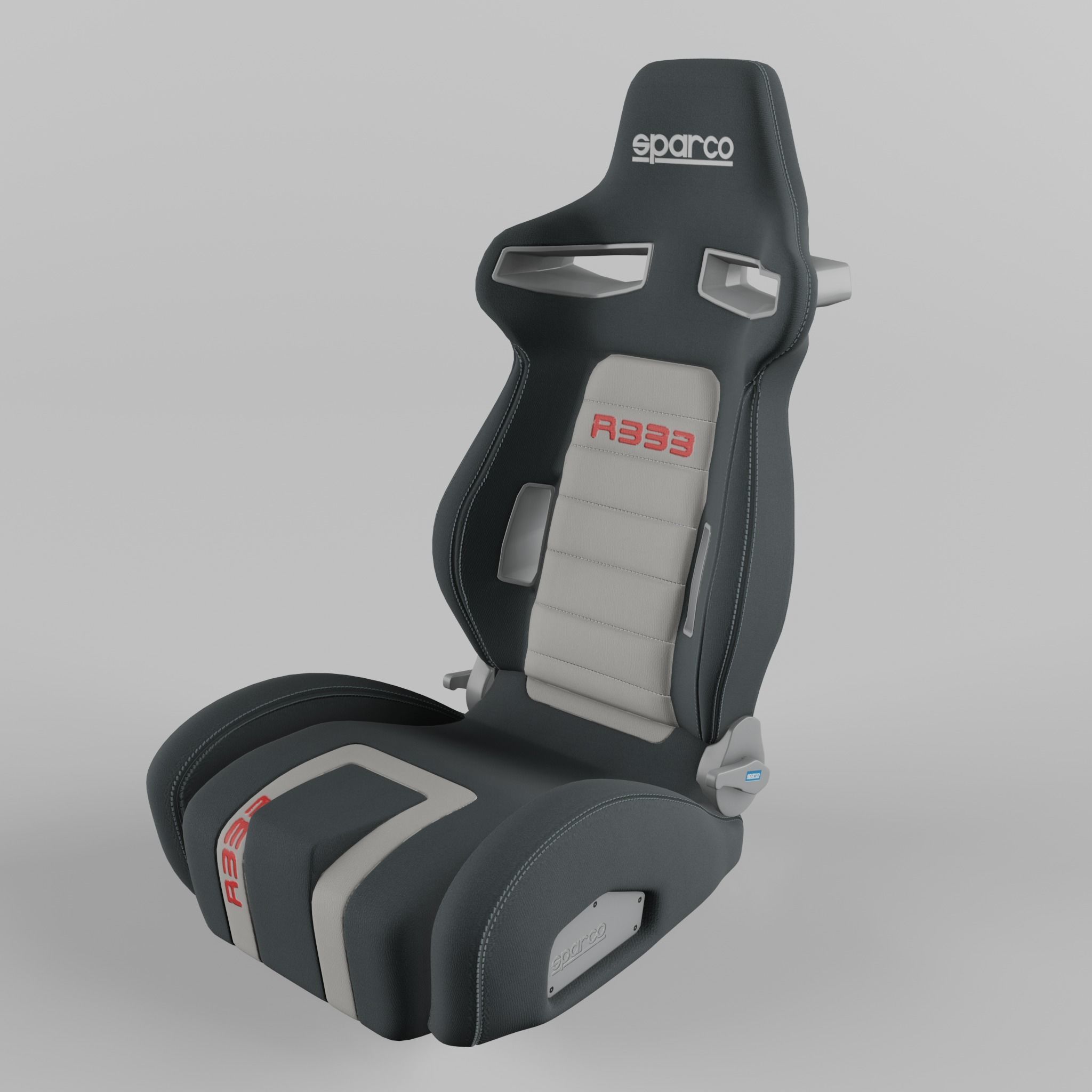 Racing Seat Sparco R333 Red 3D model | CGTrader