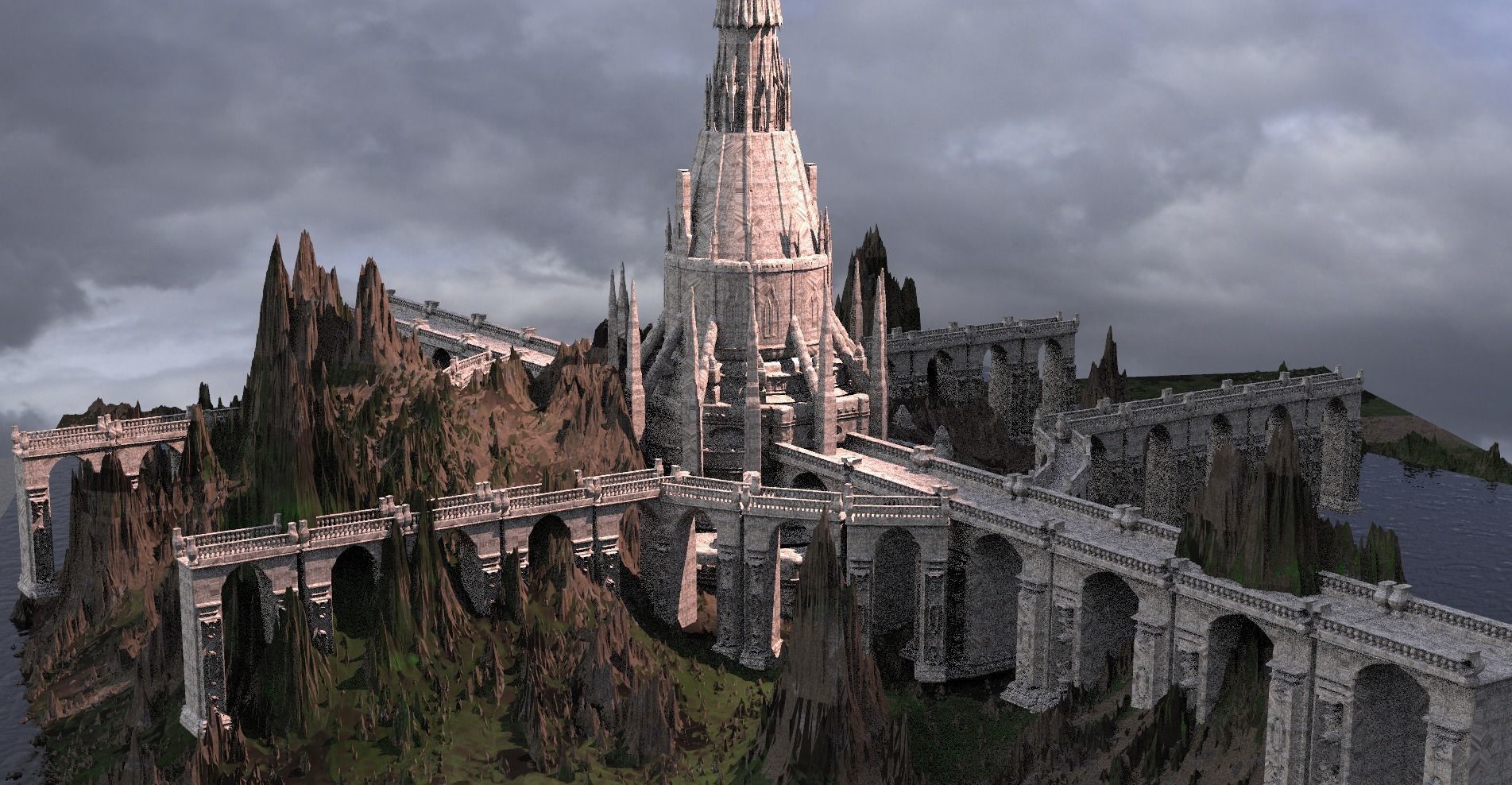 Narnia Mountains Castle 5 3D model | CGTrader