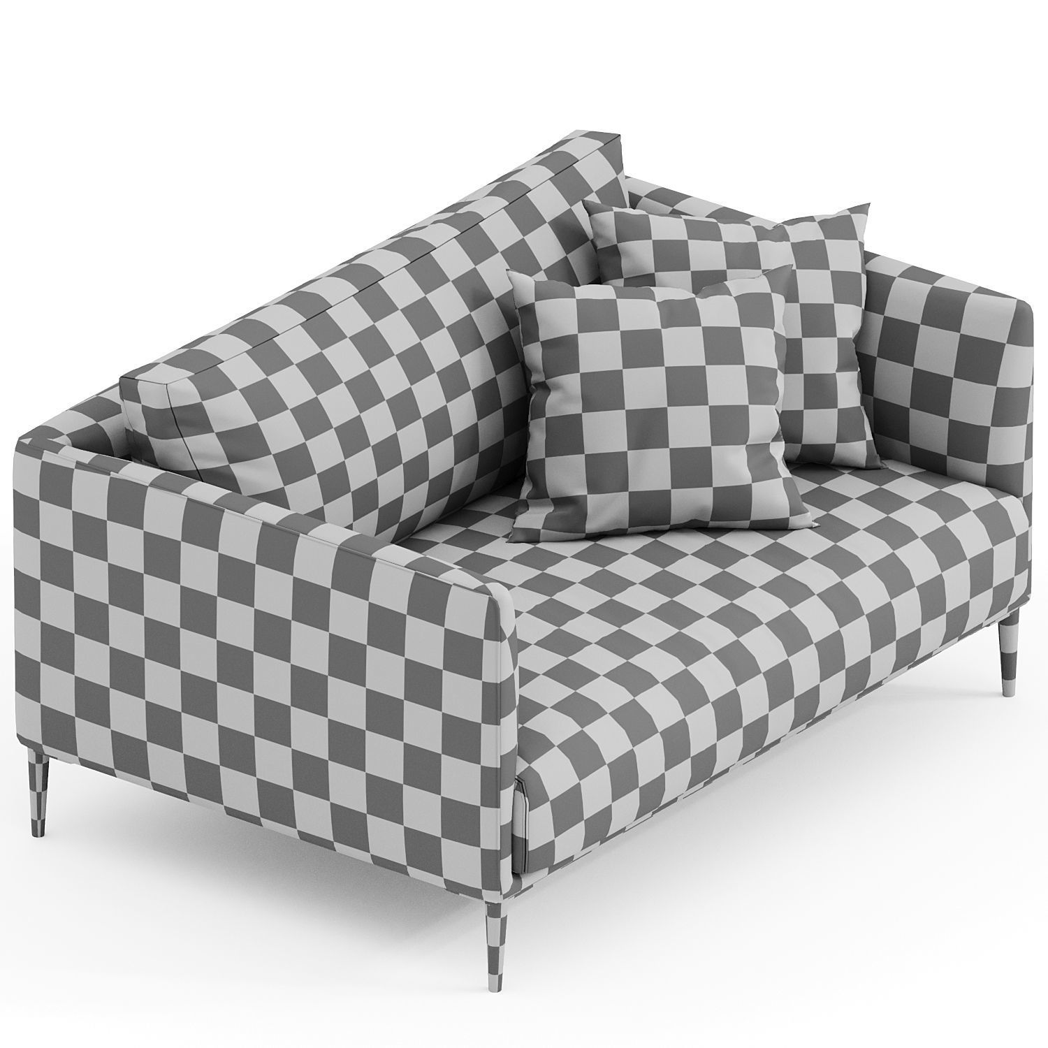 Sofa 2P antique effect buckle Oscar design EGal 3D model | CGTrader