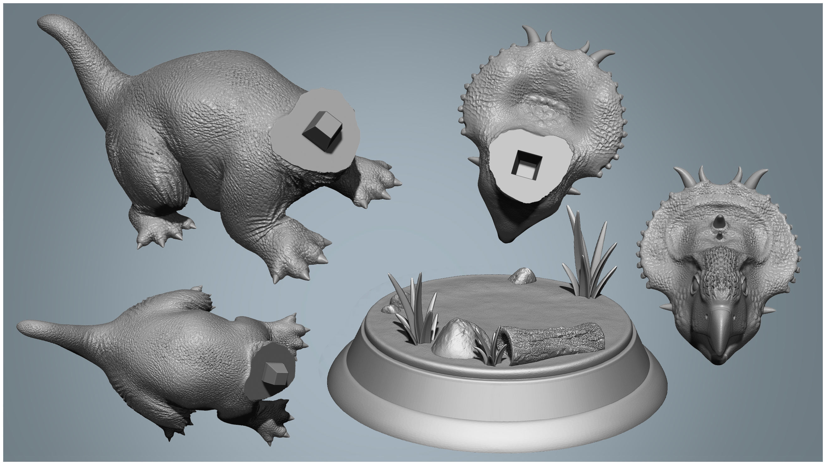Baby Dinosaur Pachyrhinosaurus for 3D Printing 3D model 3D printable ...