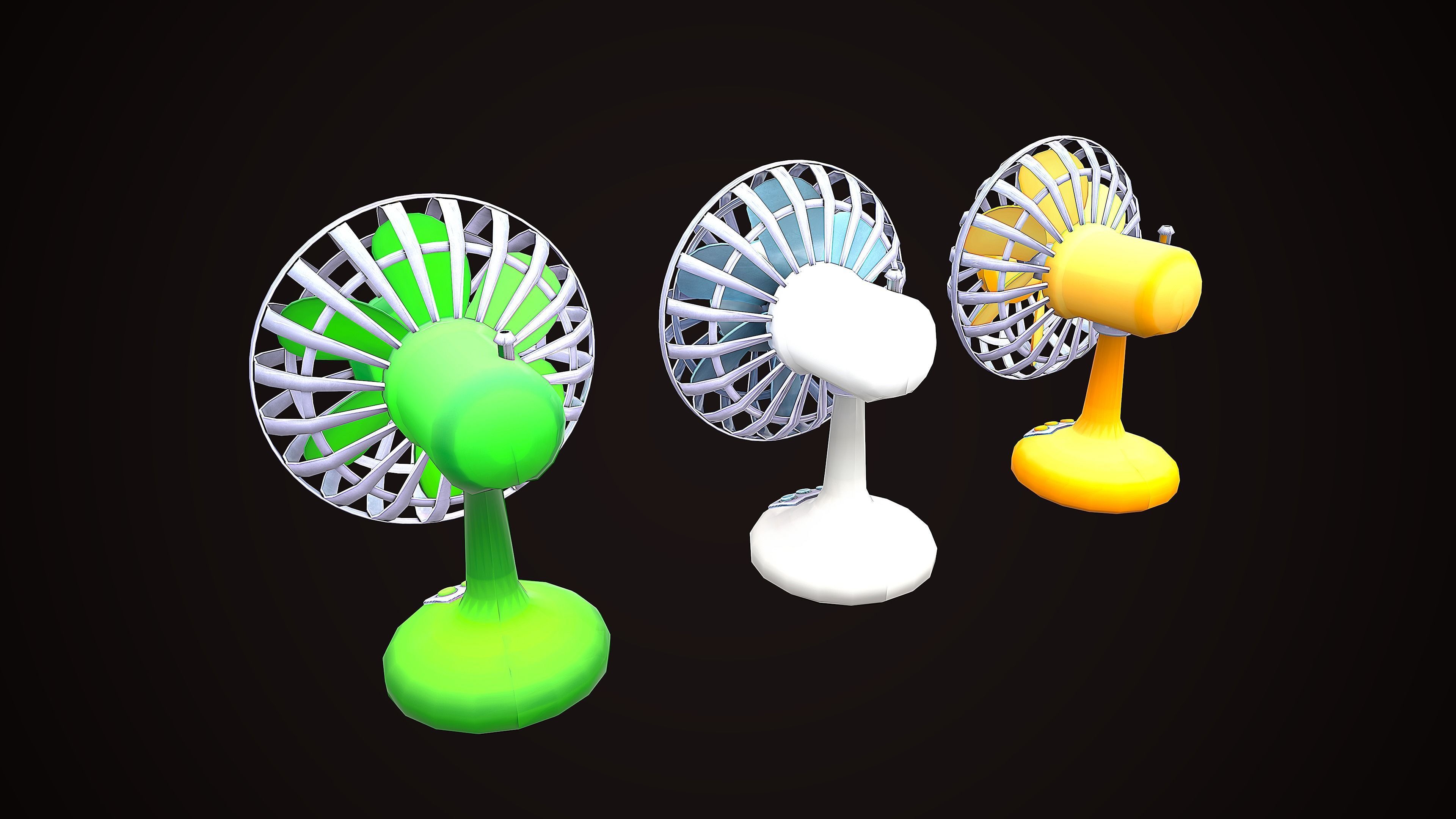 3D Model Collection FAN PACK CARTOON STYLIZED VR / AR / low-poly | CGTrader