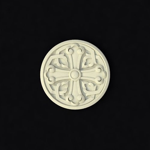 rosette cross 3D model | CGTrader