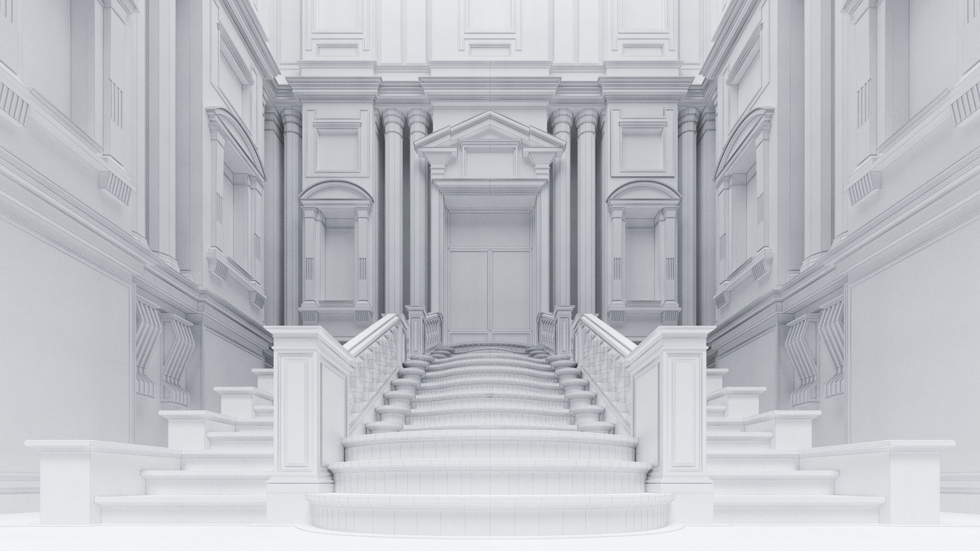 Michelangelo Laurentian Library 3D model | CGTrader
