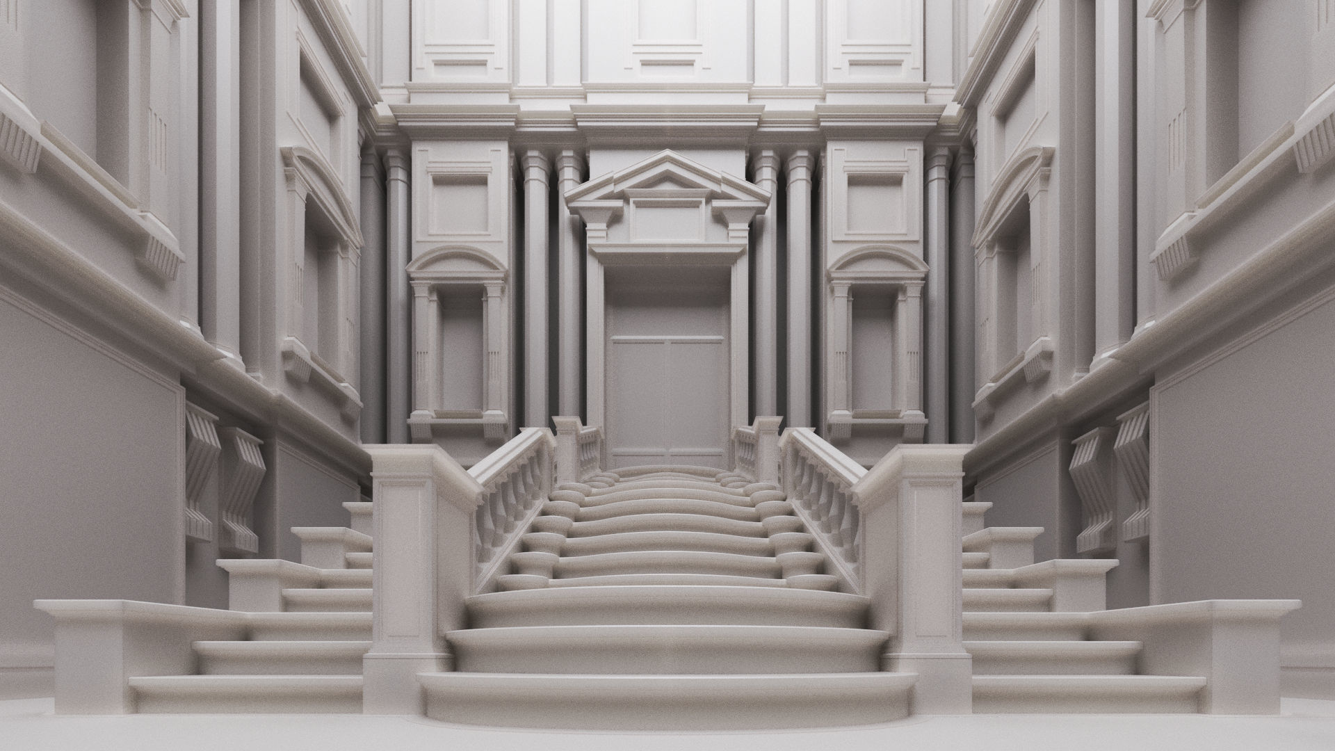 Michelangelo Laurentian Library 3D model | CGTrader