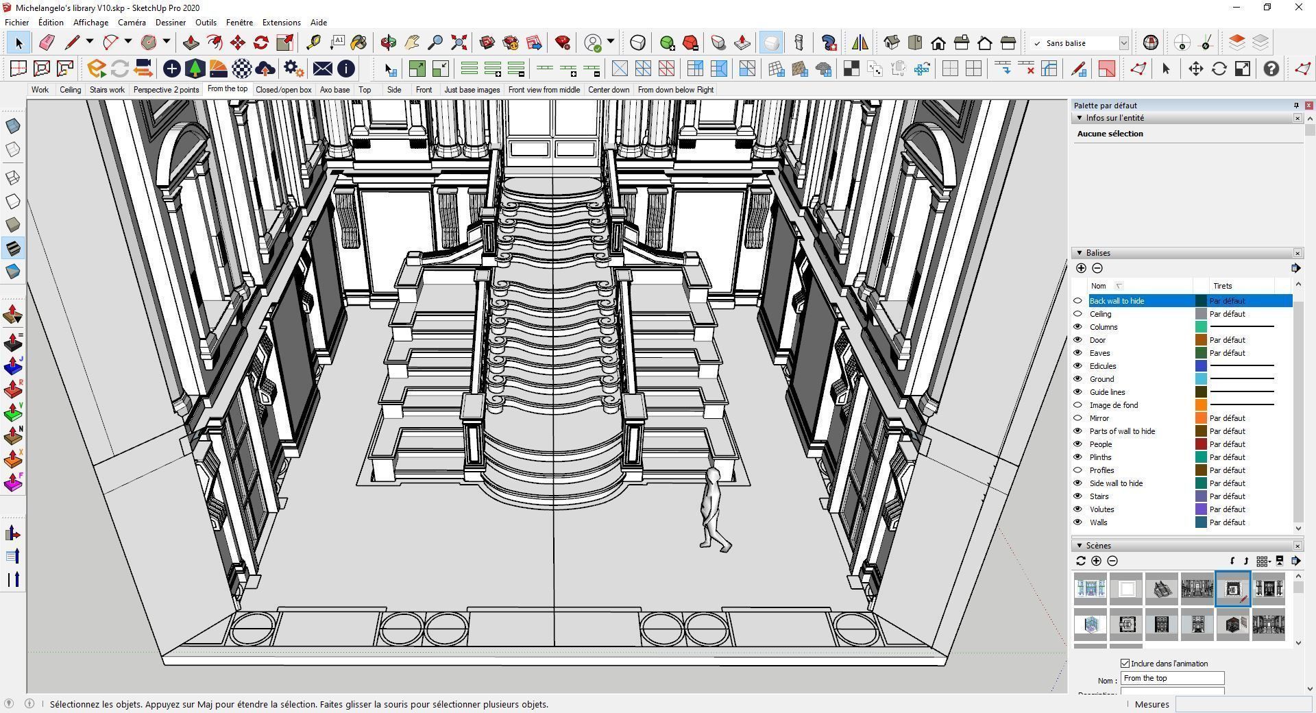 Michelangelo Laurentian Library 3D model | CGTrader