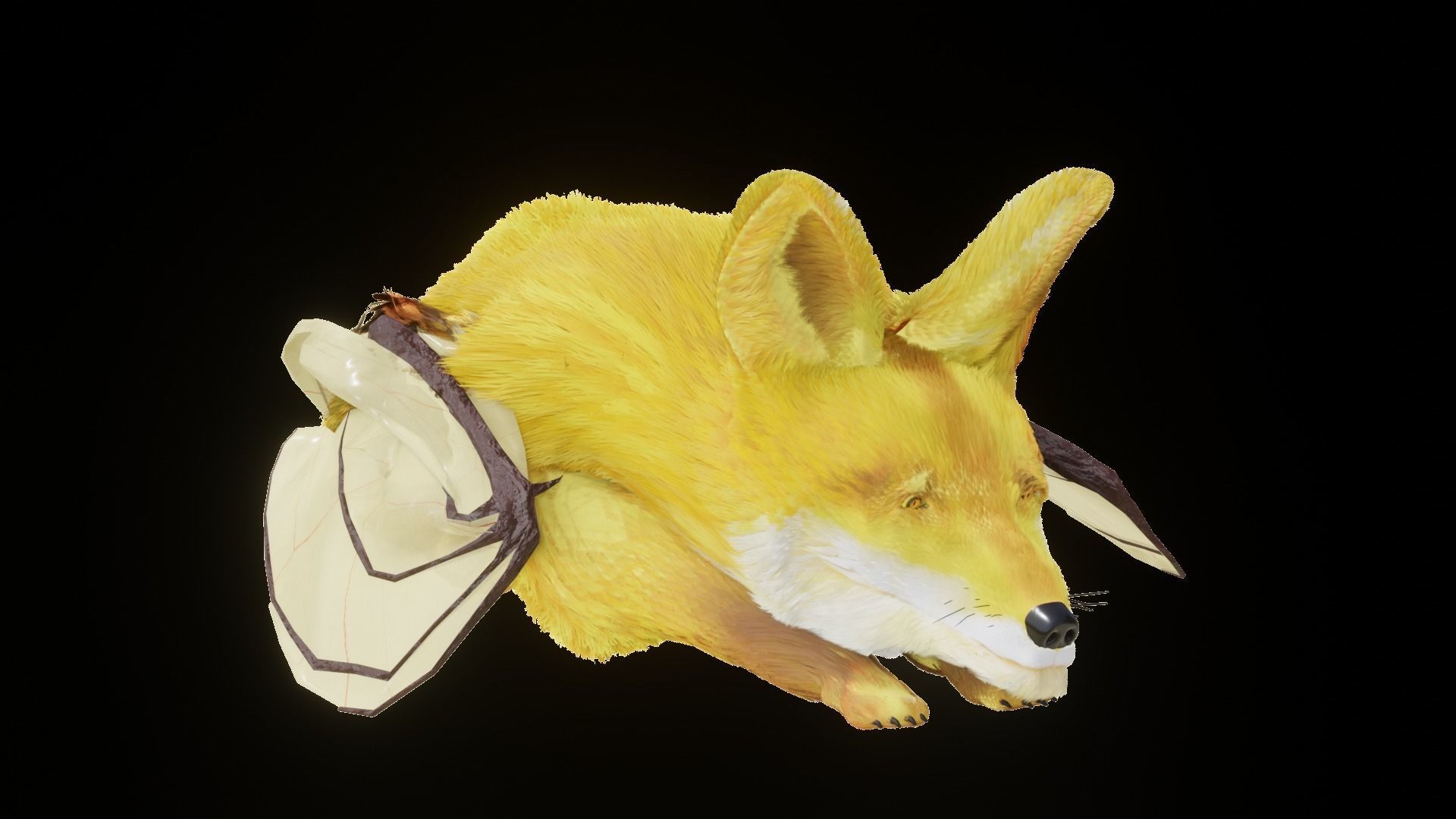 Fantasy Golden Crowned-Flying Fox 3D model rigged | CGTrader