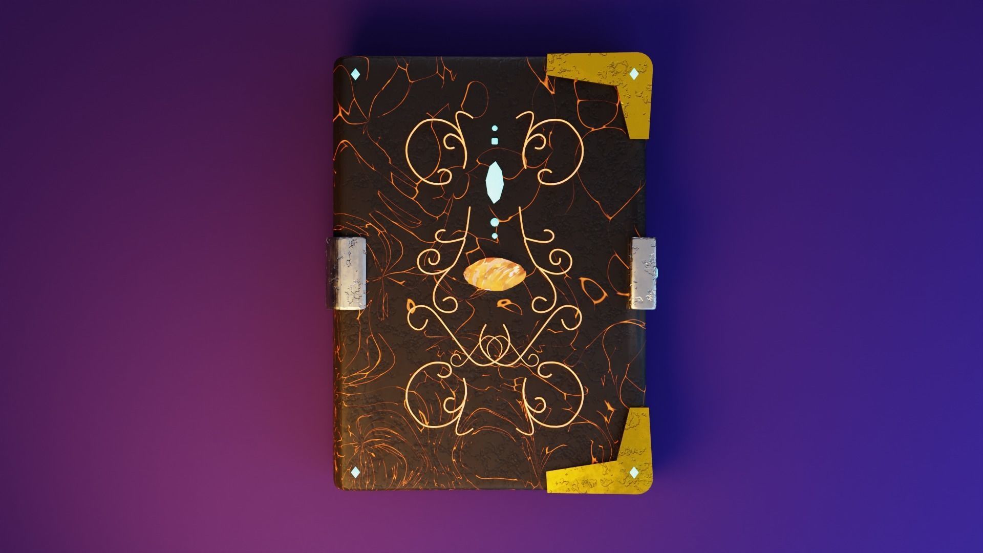 Fantasy magic book free 3D model | CGTrader