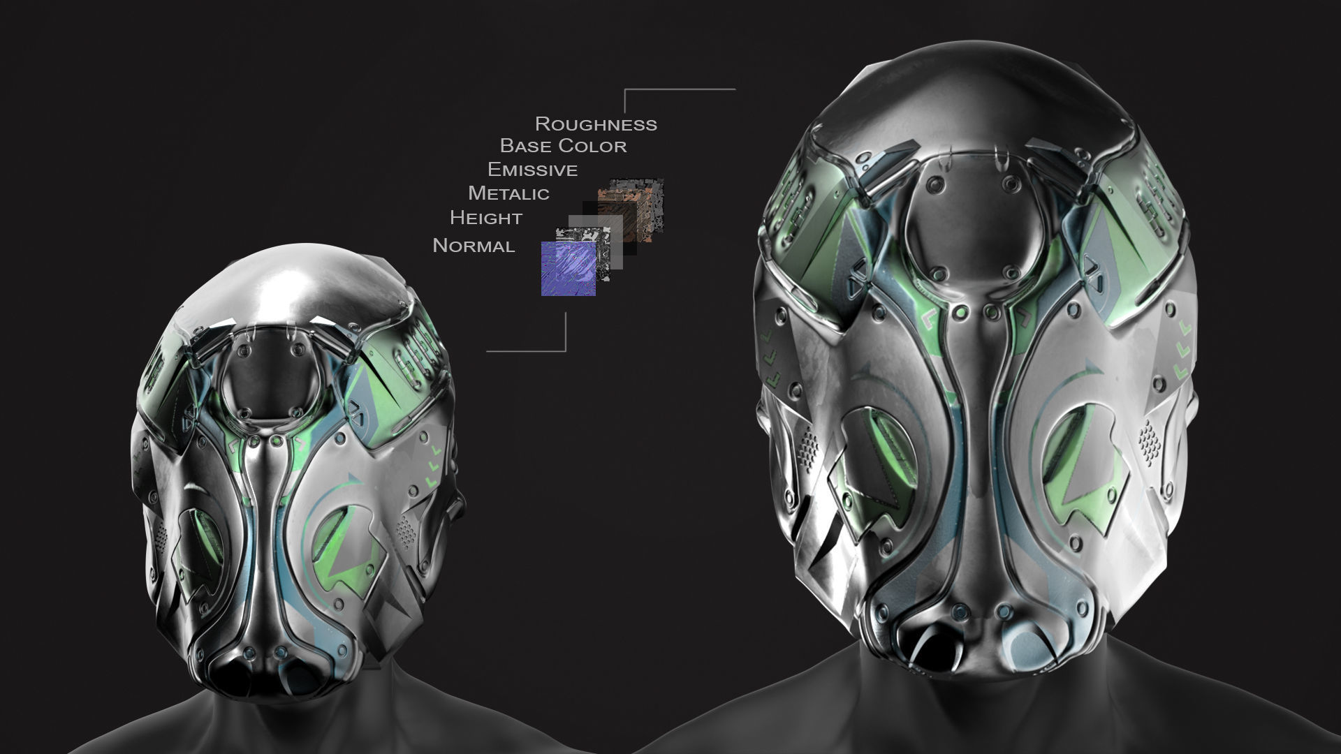 3D model 20 Scifi Helmet with Textures Ready for Games and 3D Softwares ...