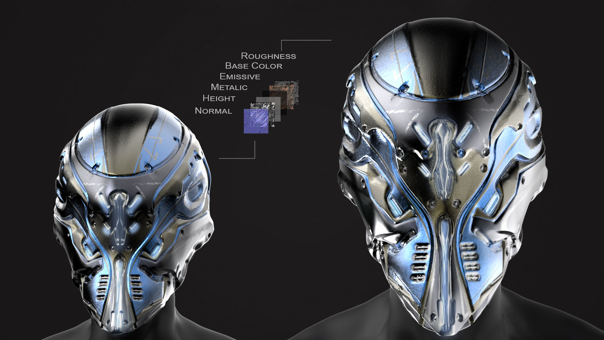 3D model 20 Scifi Helmet with Textures Ready for Games and 3D Softwares ...