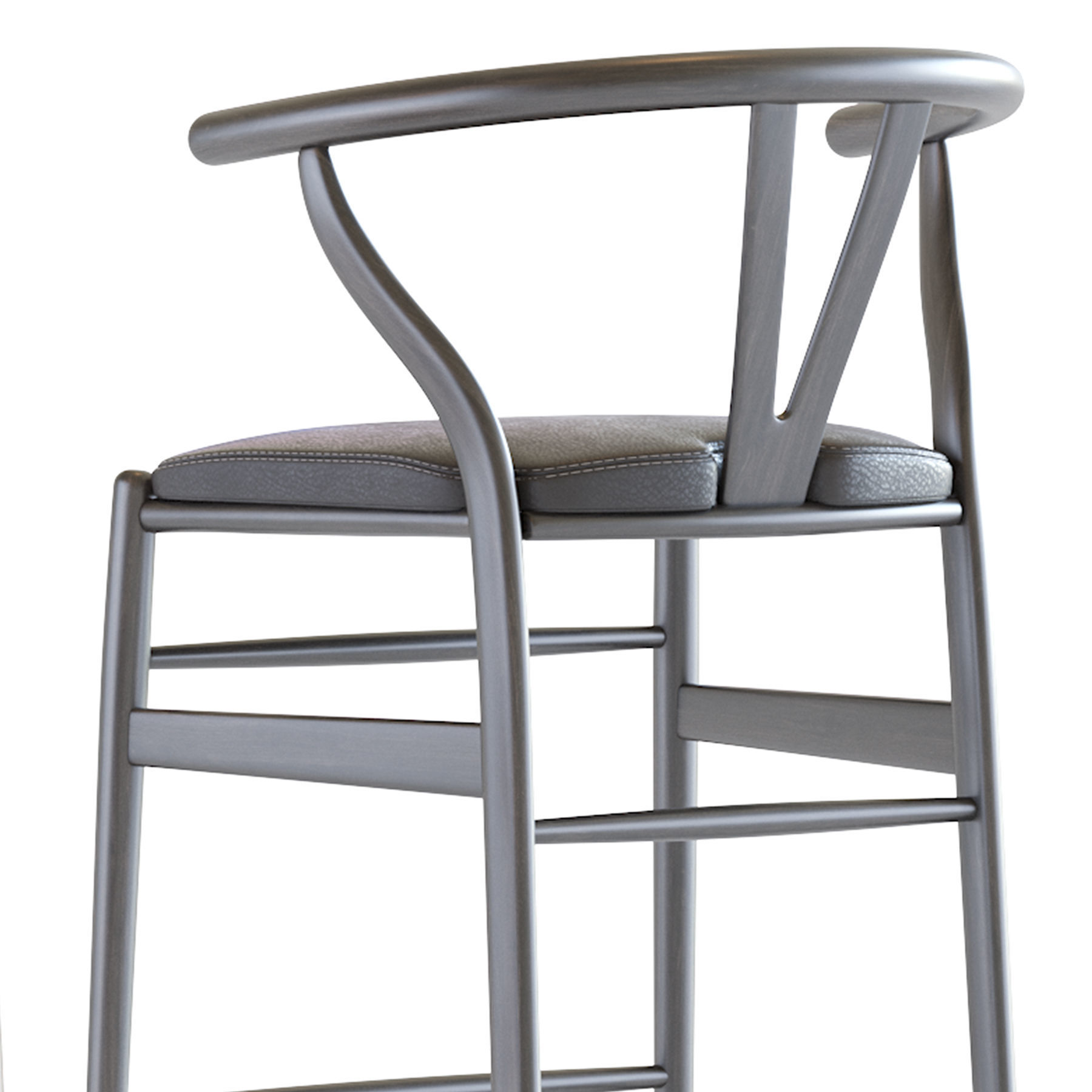 Wishbone Counter Stool 3D model | CGTrader