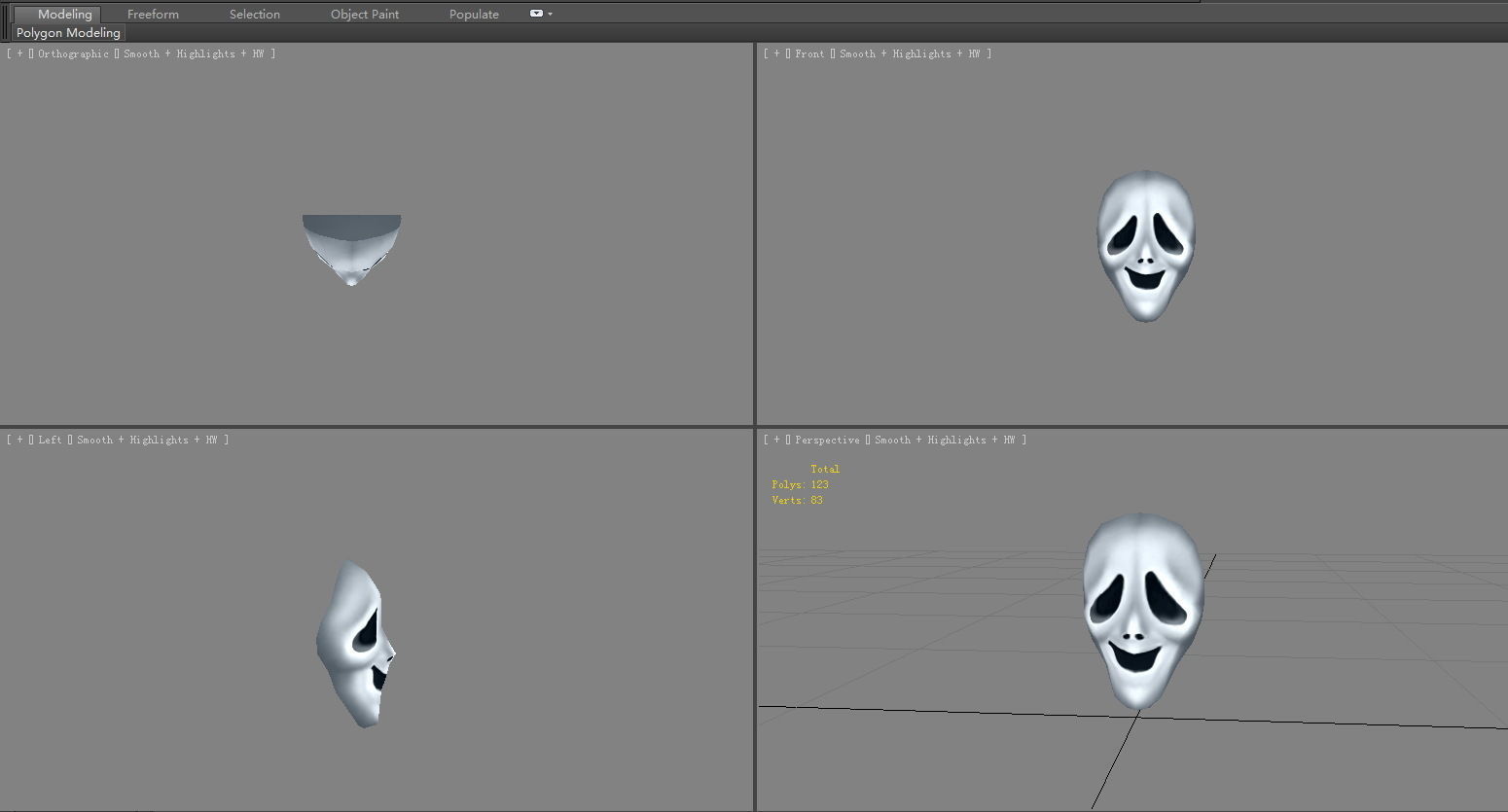 3D model ghost mask - halloween VR / AR / low-poly | CGTrader