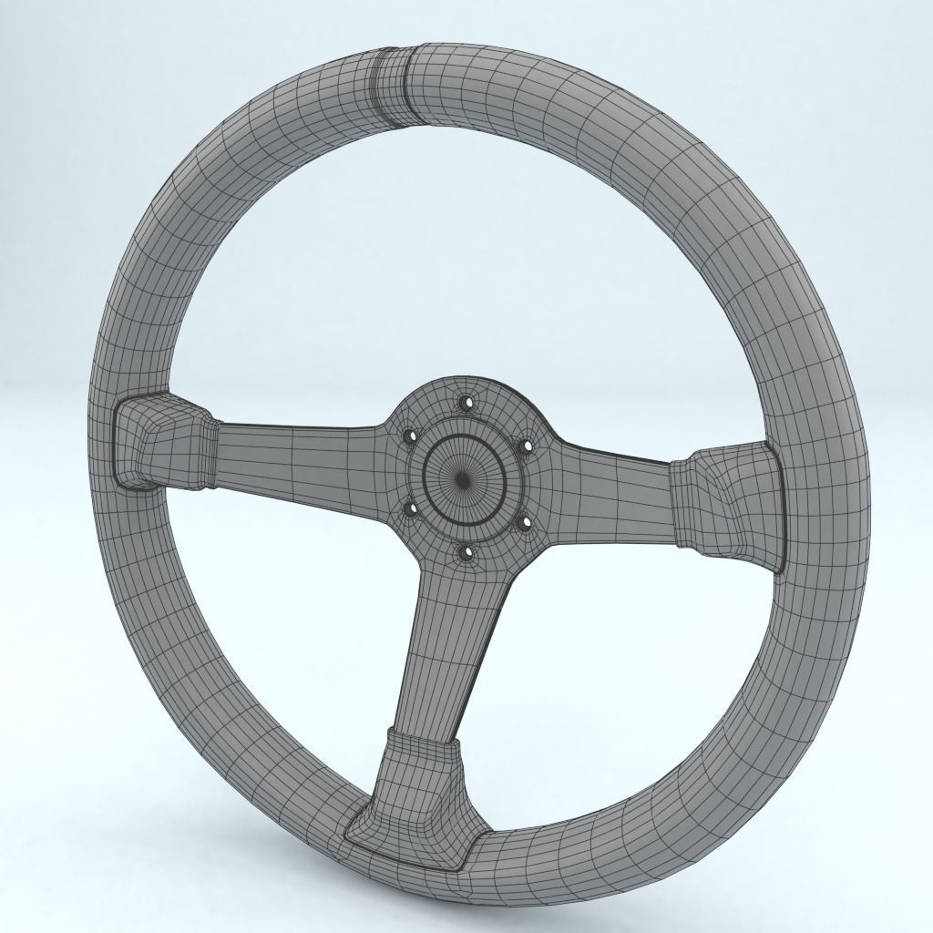 Steering Wheel Sparco R345 Leather Black 3D model | CGTrader