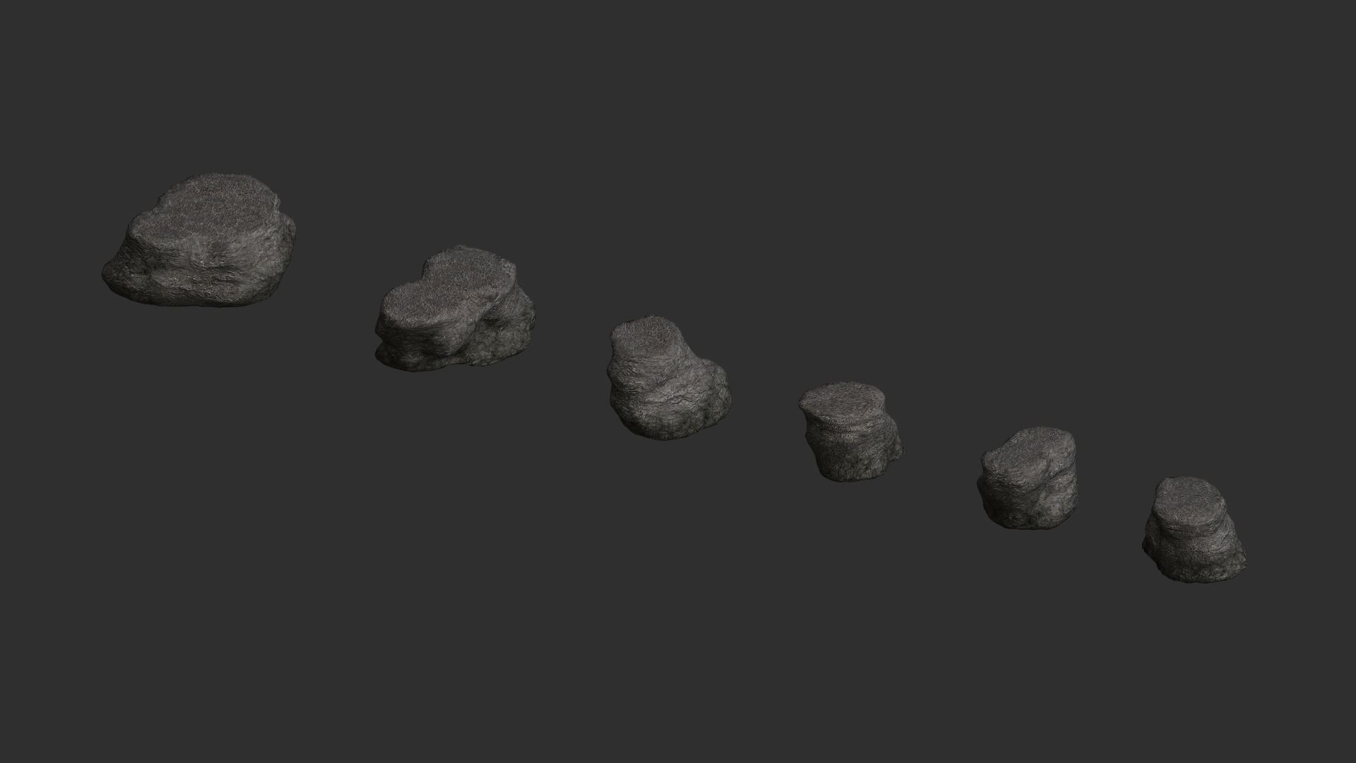Short Flat Rocks - Base free VR / AR / low-poly 3D model | CGTrader