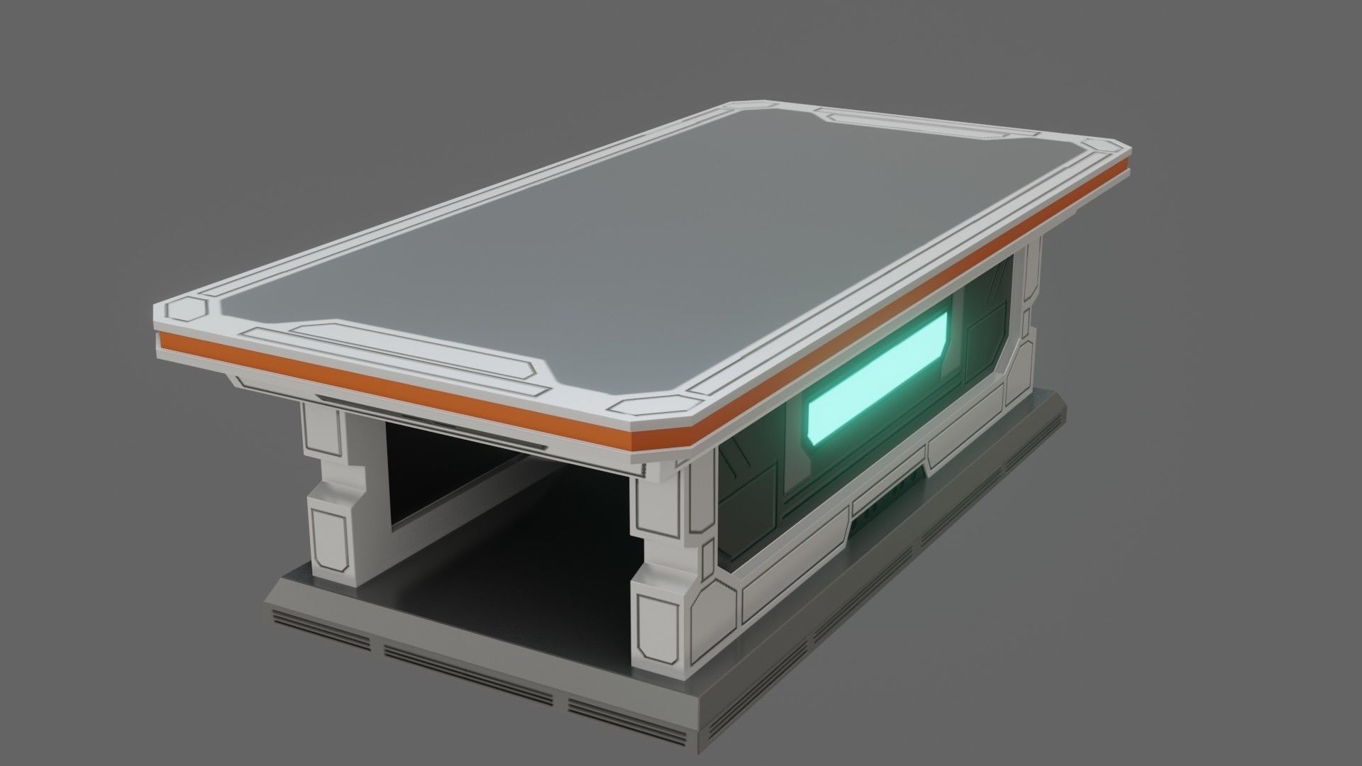 3D model Sci-Fi Work Bench - Low Poly - Game Ready - PBR VR / AR / low ...