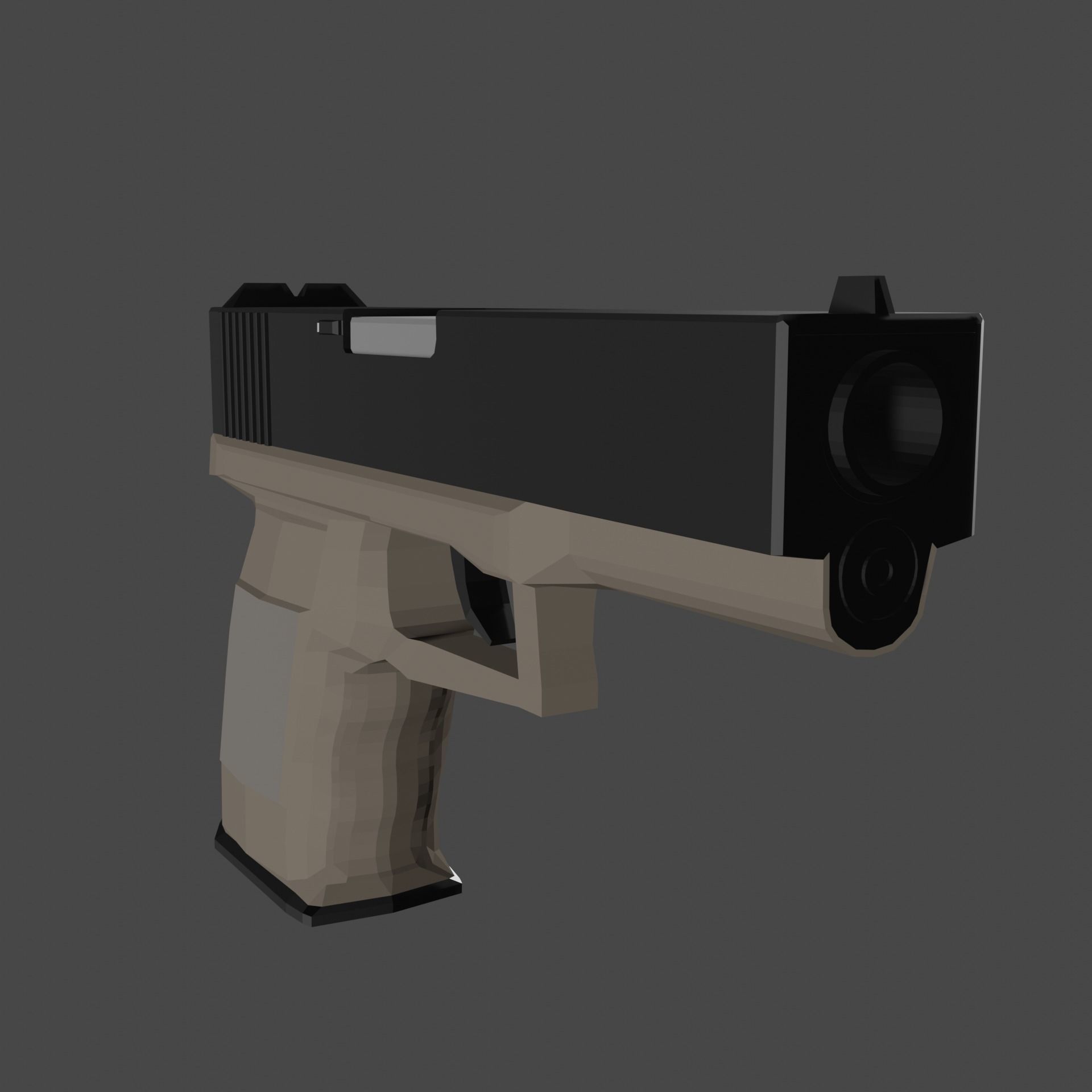 3D model Pistol lowpoly for games VR / AR / low-poly | CGTrader
