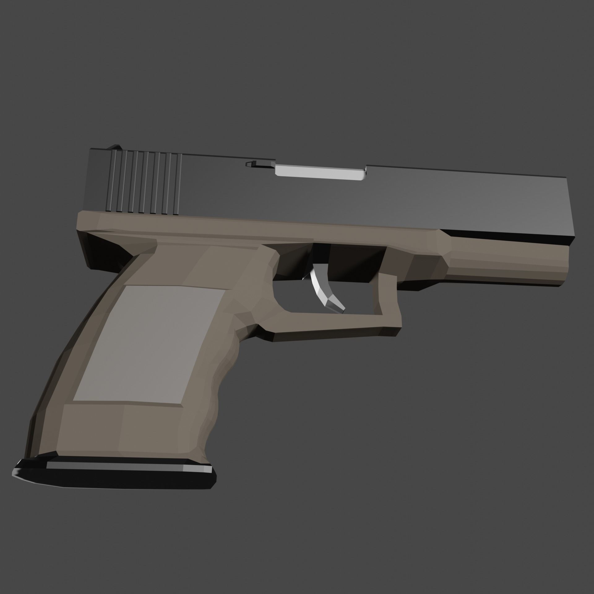 3D model Pistol lowpoly for games VR / AR / low-poly | CGTrader