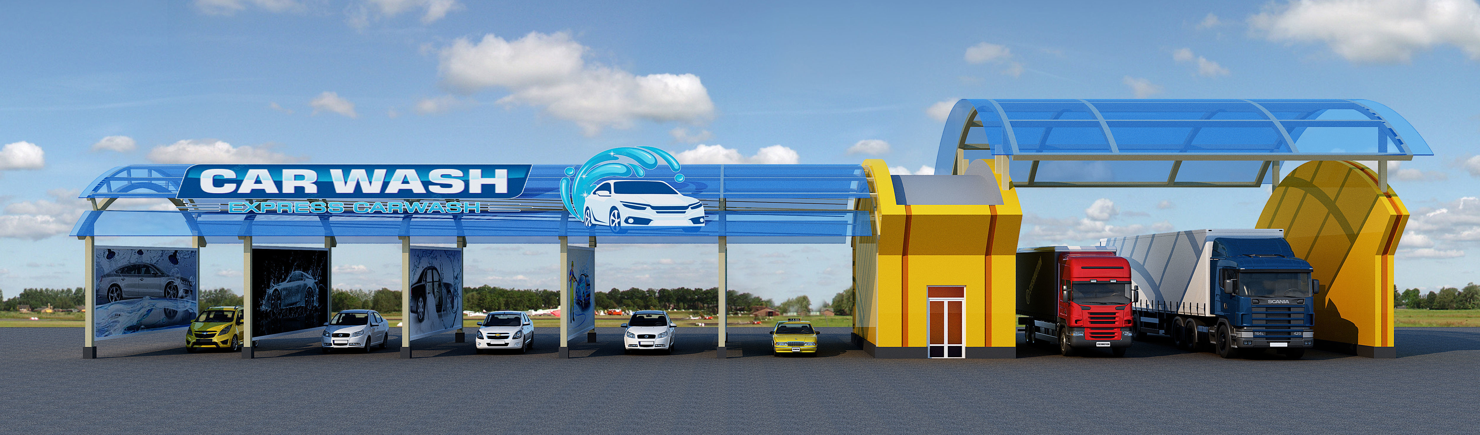 car wash center 3D model | CGTrader