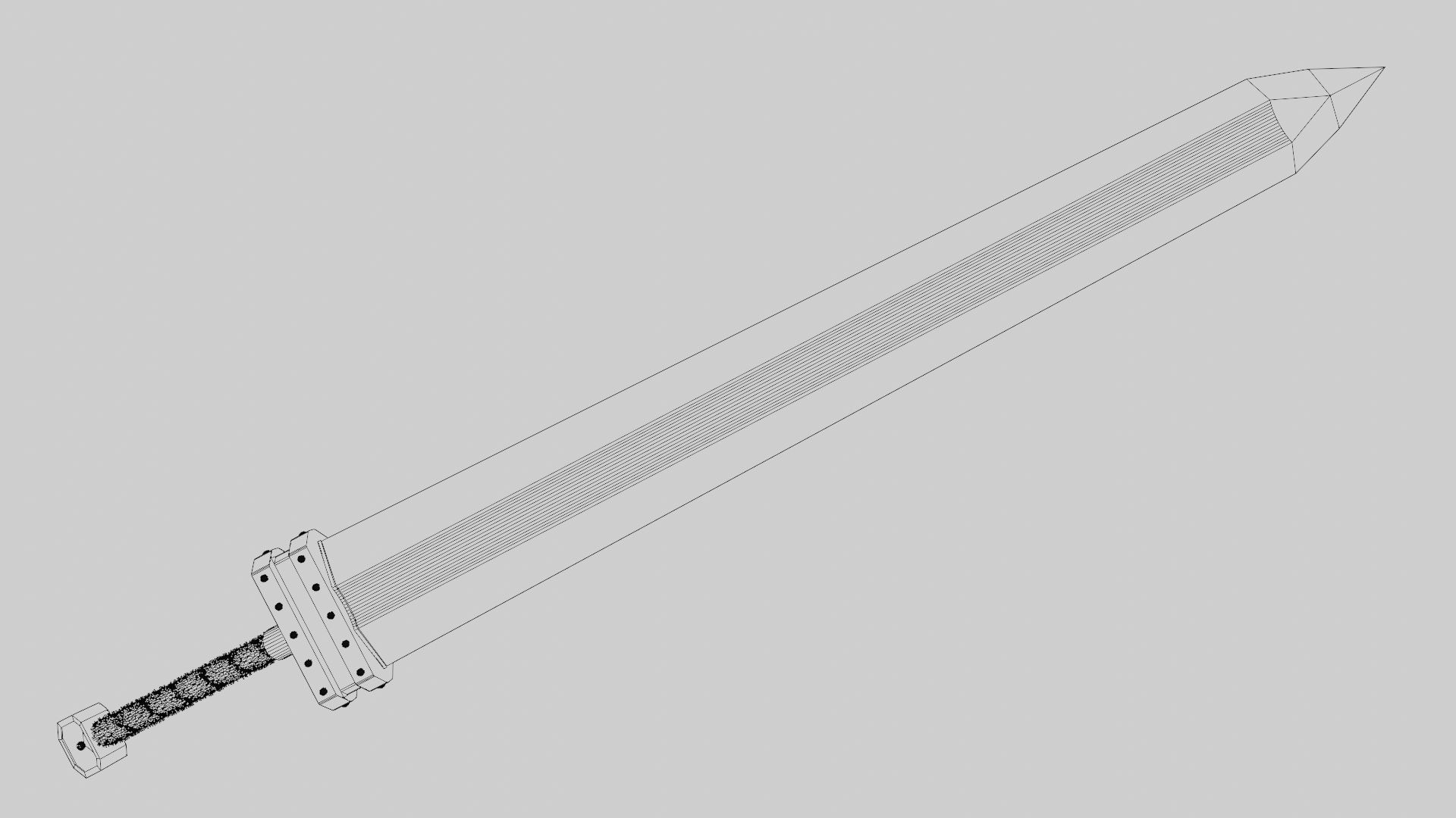 3D model Guts sword lowpoly VR / AR / low-poly | CGTrader
