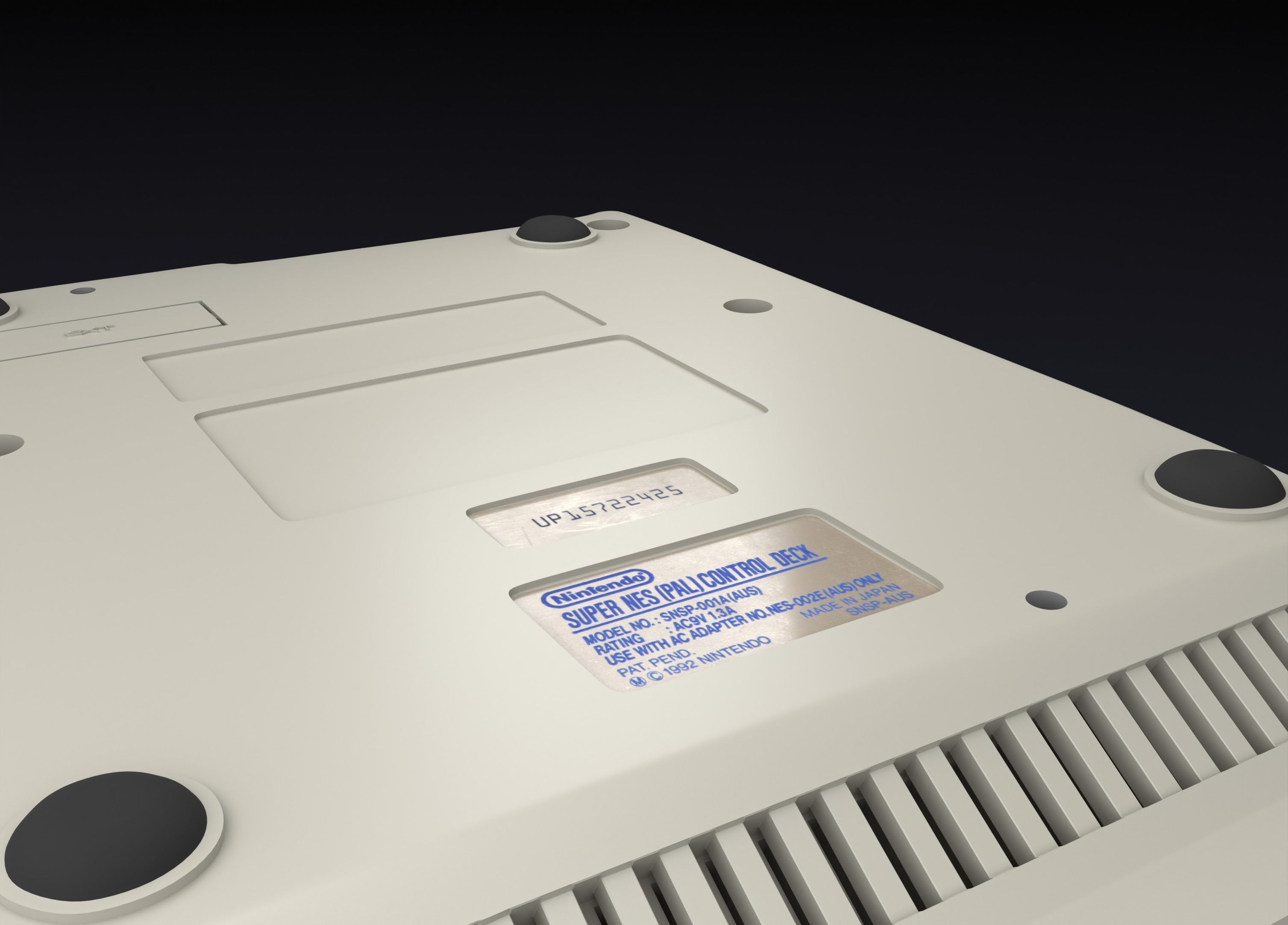 3D model SNES Super Nintendo Entertainment System PAL VR / AR / low ...