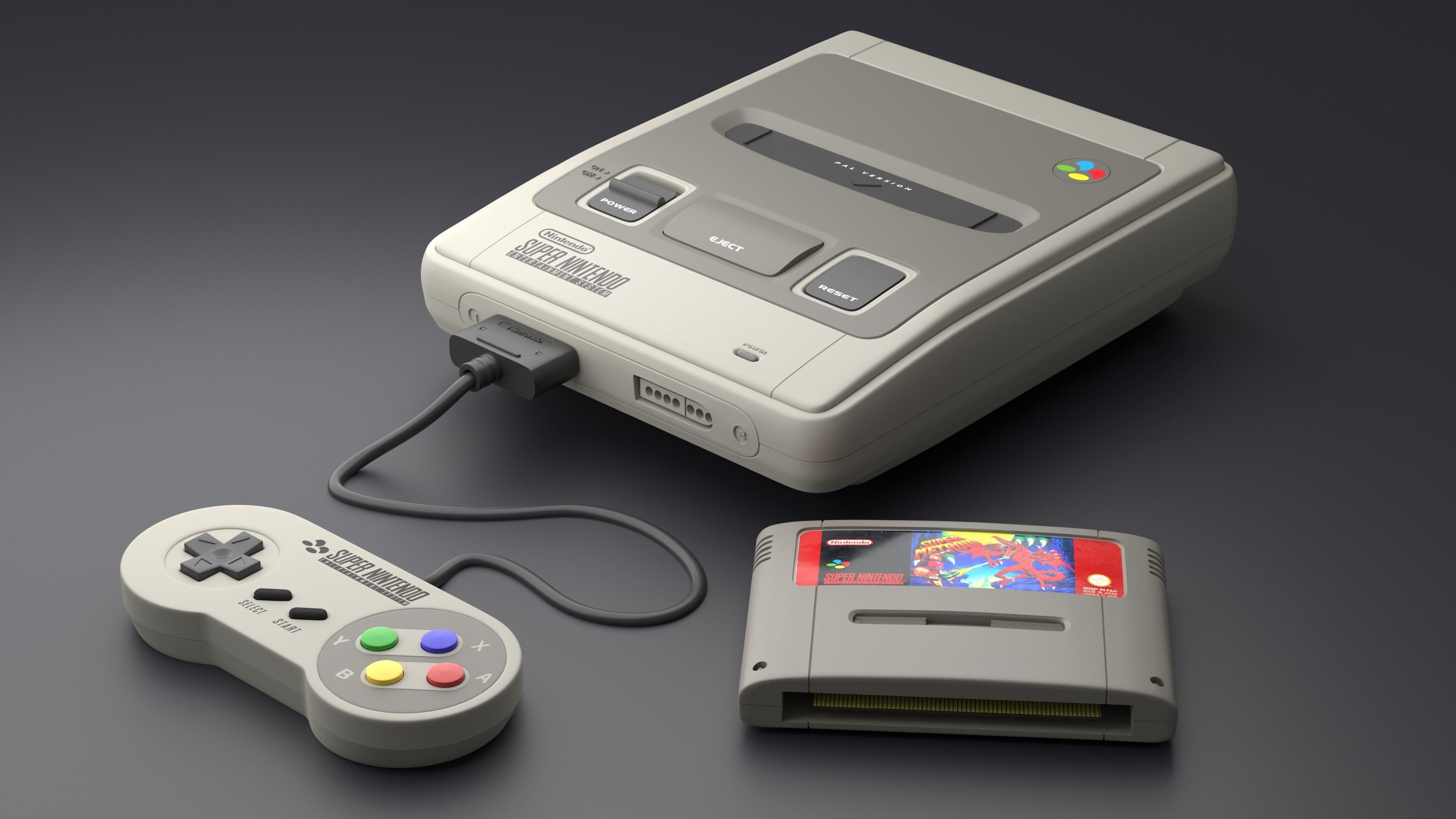 3D model SNES Super Nintendo Entertainment System PAL VR / AR / low ...