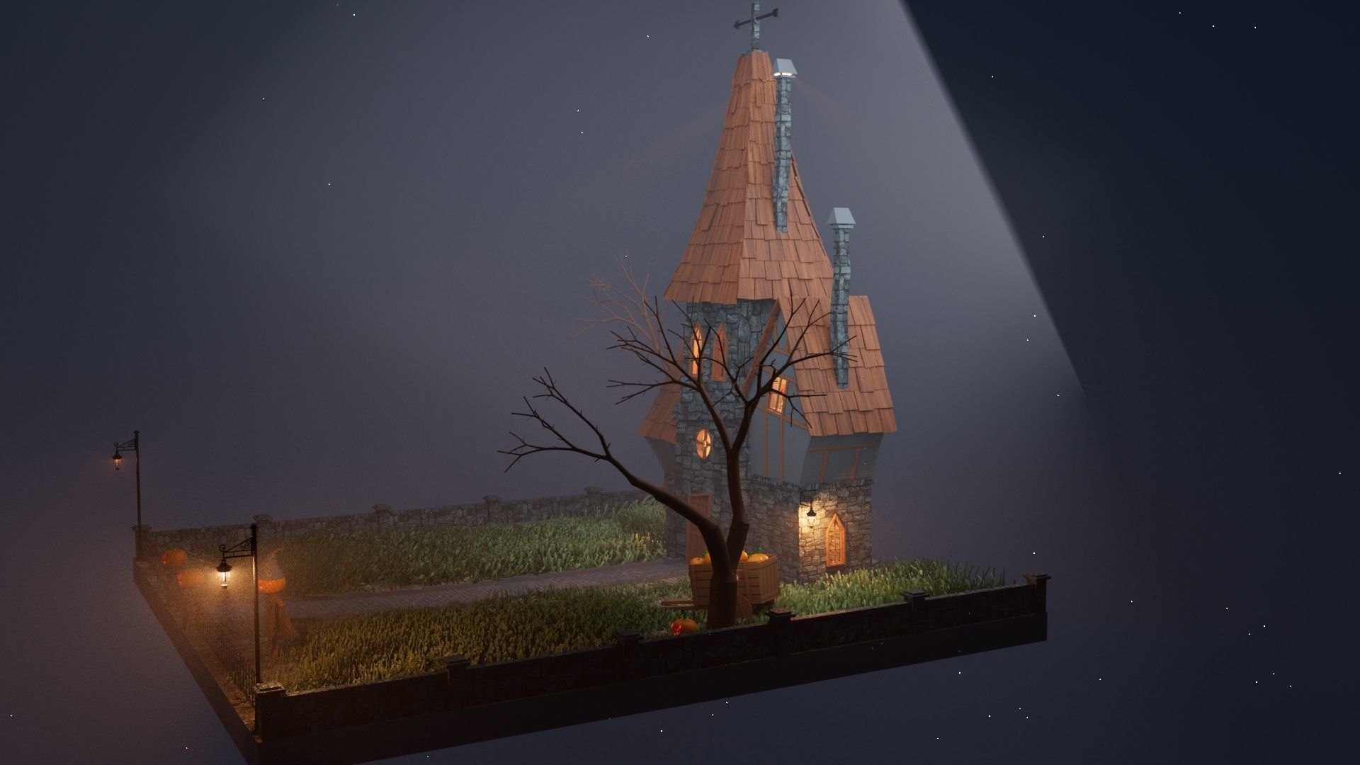 Halloween Haunted House 3D model | CGTrader