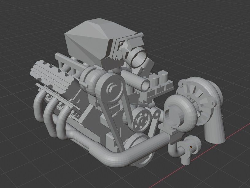 Ecotec turbo V6 engine 3D model 3D printable | CGTrader