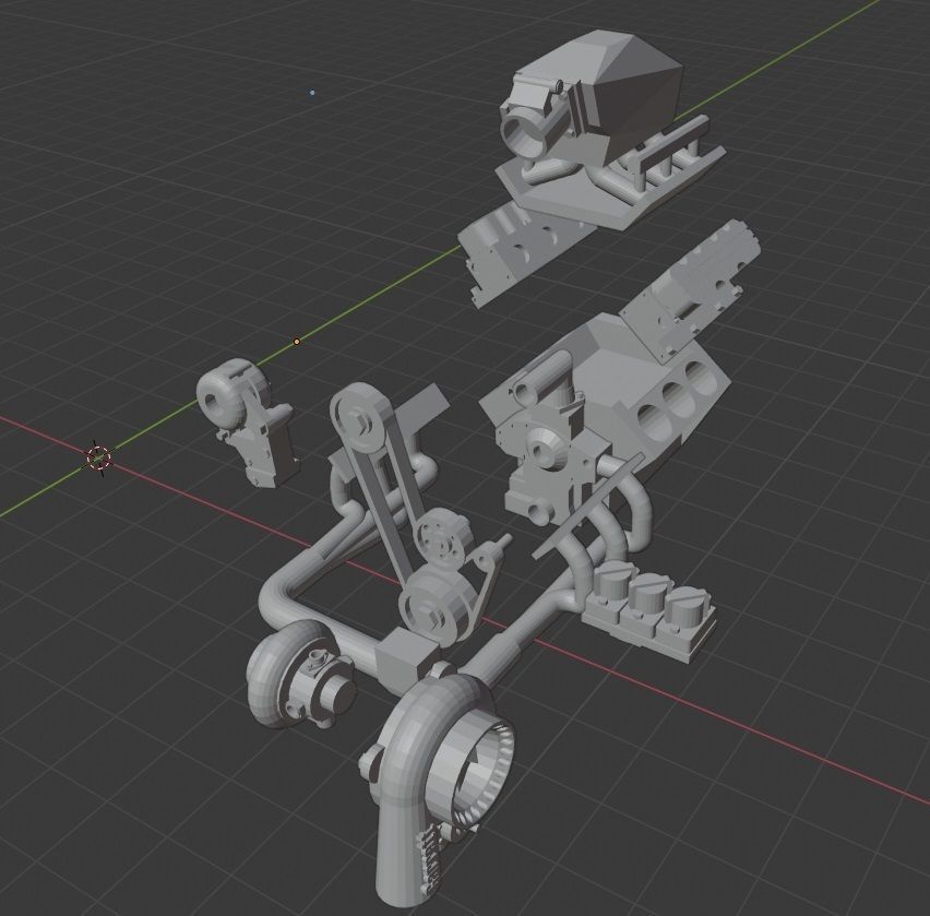 Ecotec turbo V6 engine 3D model 3D printable | CGTrader