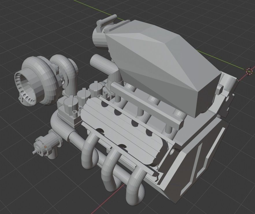Ecotec turbo V6 engine 3D model 3D printable | CGTrader