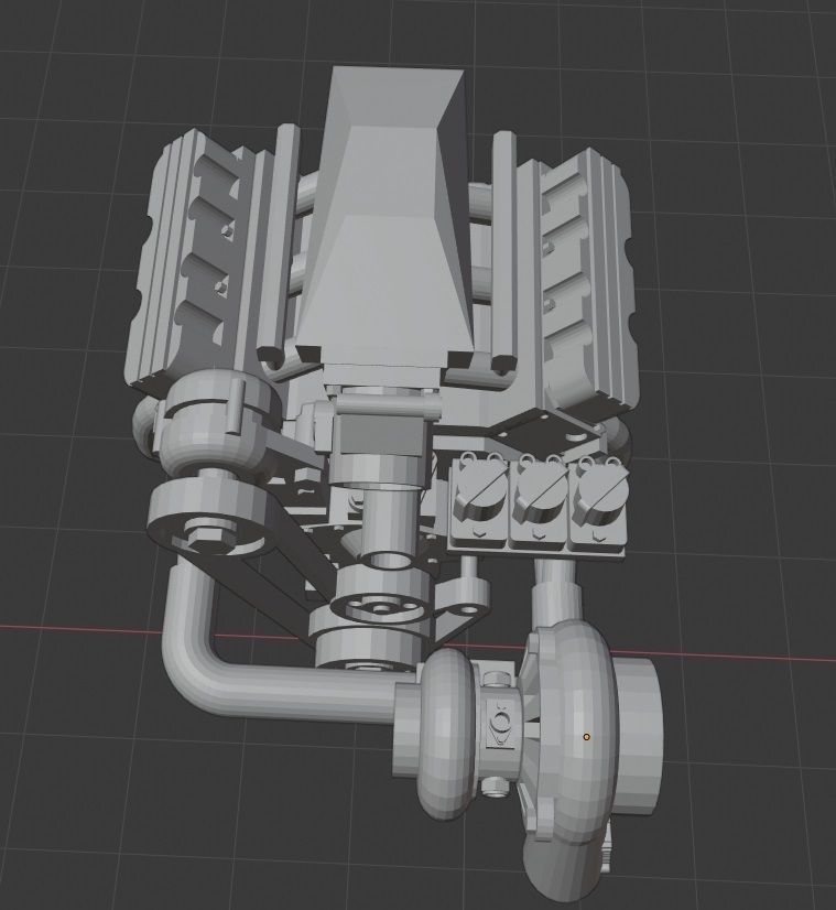 Ecotec turbo V6 engine 3D model 3D printable | CGTrader