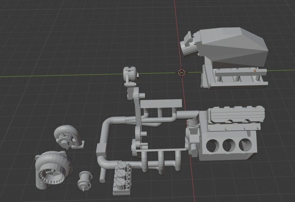 Ecotec turbo V6 engine 3D model 3D printable | CGTrader