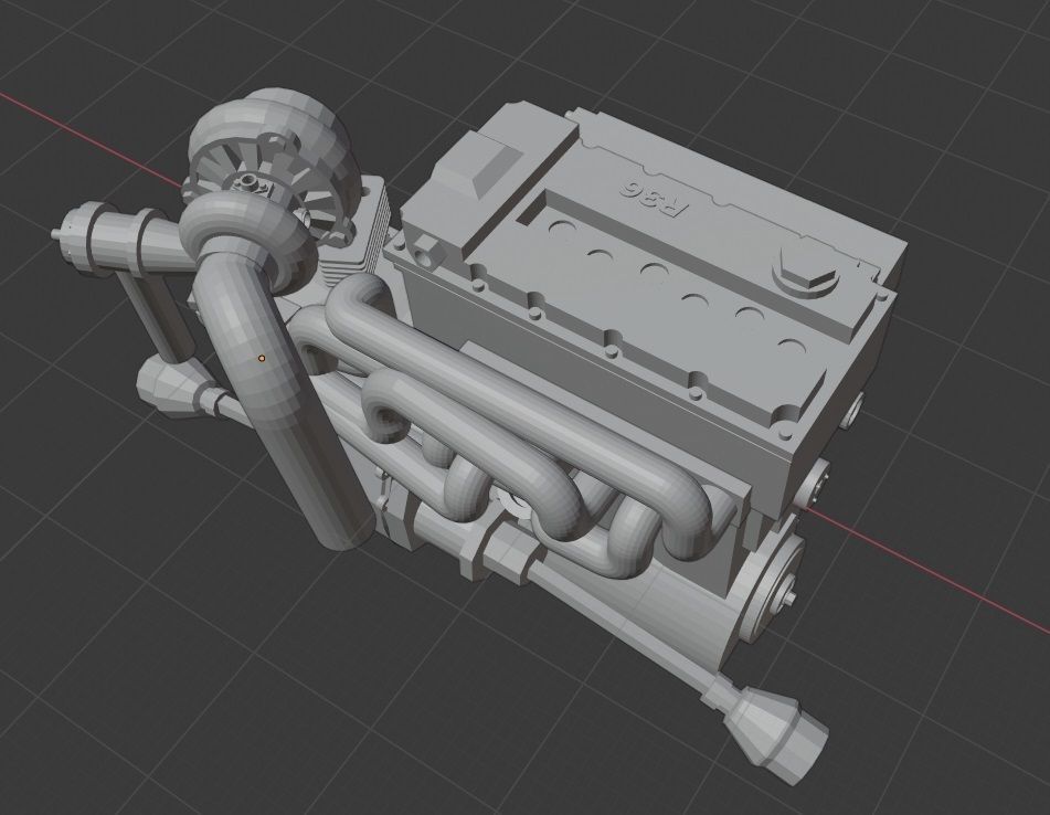 R36 turbo engine 3D model 3D printable | CGTrader