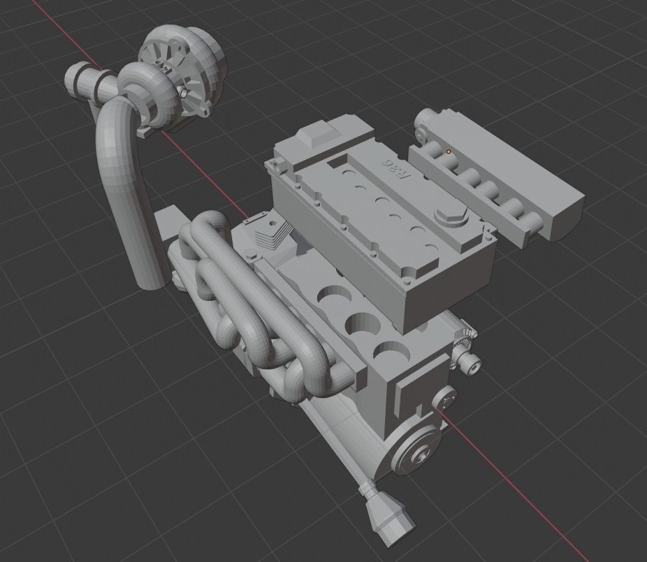 R36 turbo engine 3D model 3D printable | CGTrader