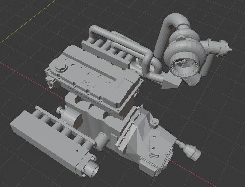 R36 turbo engine 3D model 3D printable | CGTrader