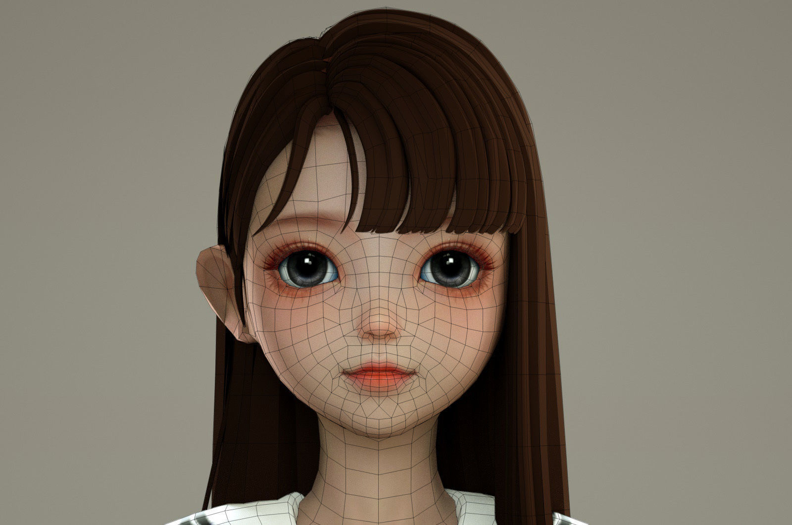 jk cartoon girl 3D model | CGTrader