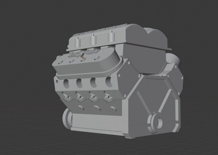 Supercharged LS454 engine 3D model 3D printable | CGTrader