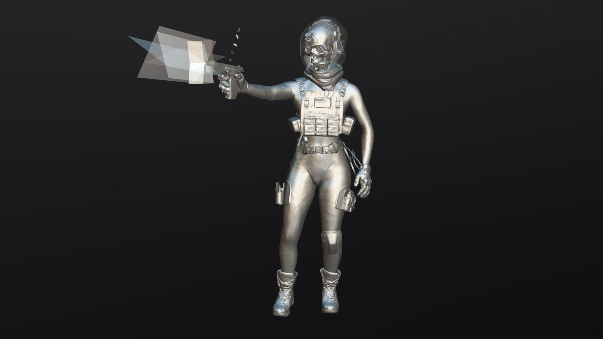 Cyborg Cop free VR / AR / low-poly 3D model rigged | CGTrader