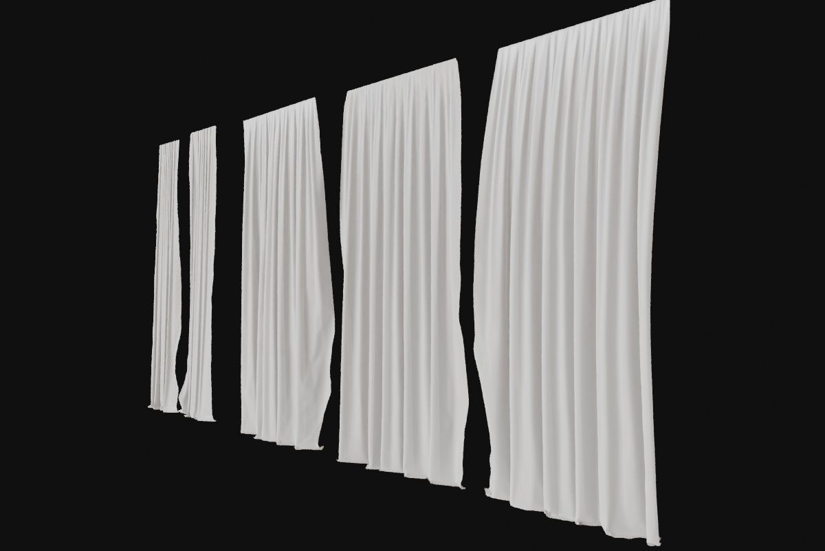 Animated Curtains vol 2 3D model animated | CGTrader