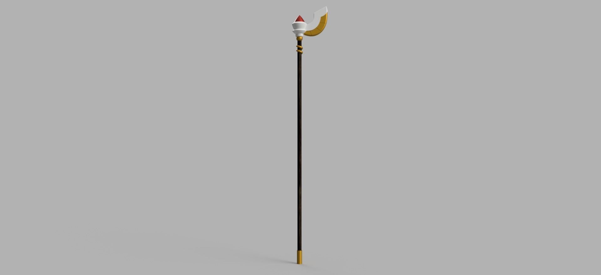 The Owl House Cosplay Hunter Golden Guard Staff 3D model 3D printable ...