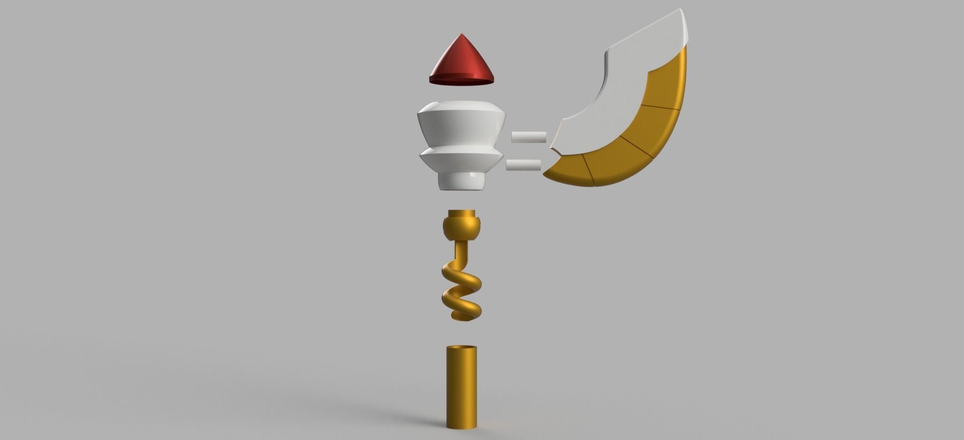 The Owl House Cosplay Hunter Golden Guard Staff 3D model 3D printable ...