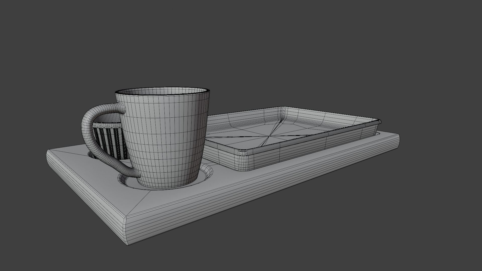 Dishes black coffee 3D model | CGTrader