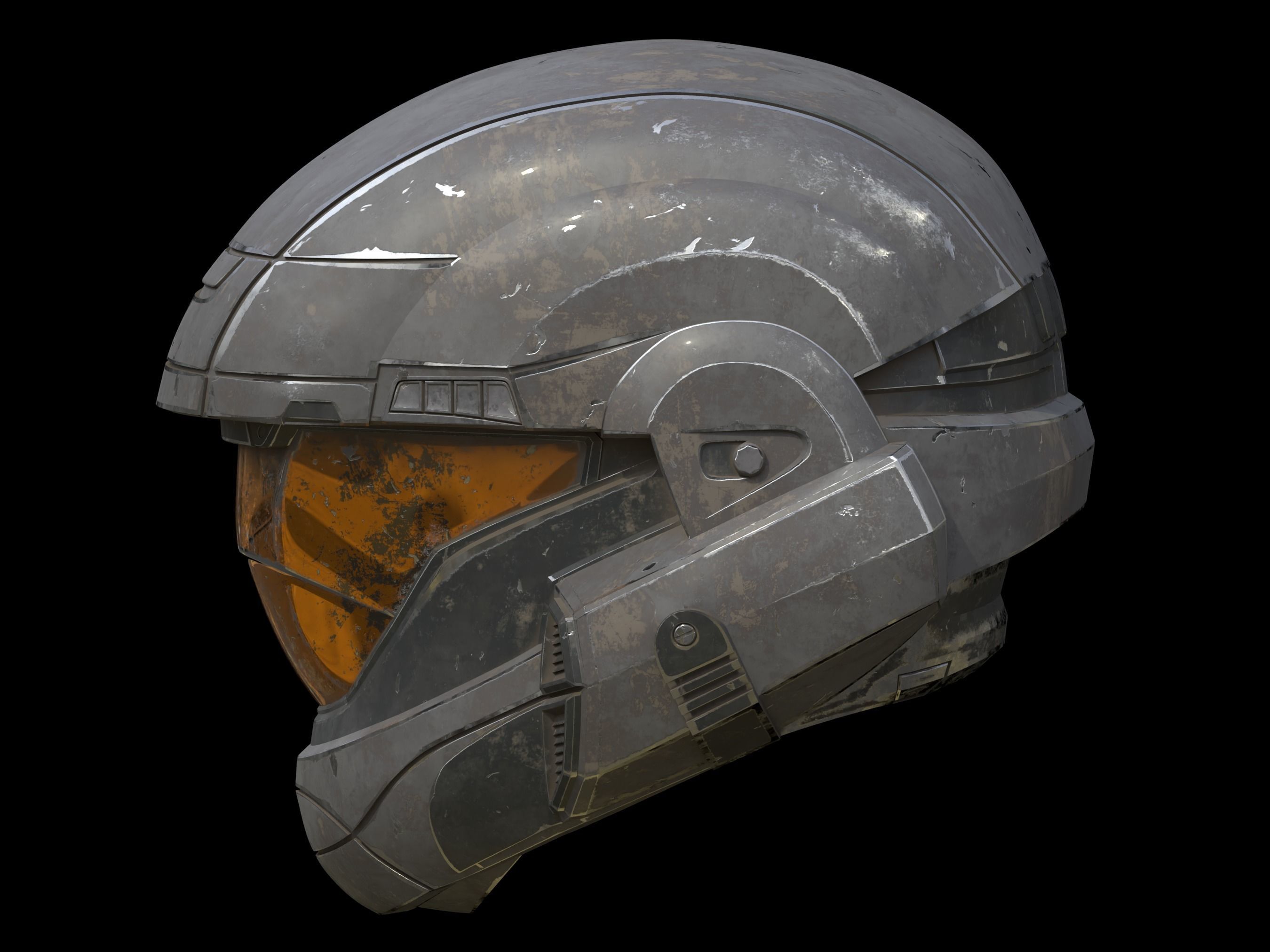 HALO ODST helmet with attachments 3d print file 3D model 3D printable ...