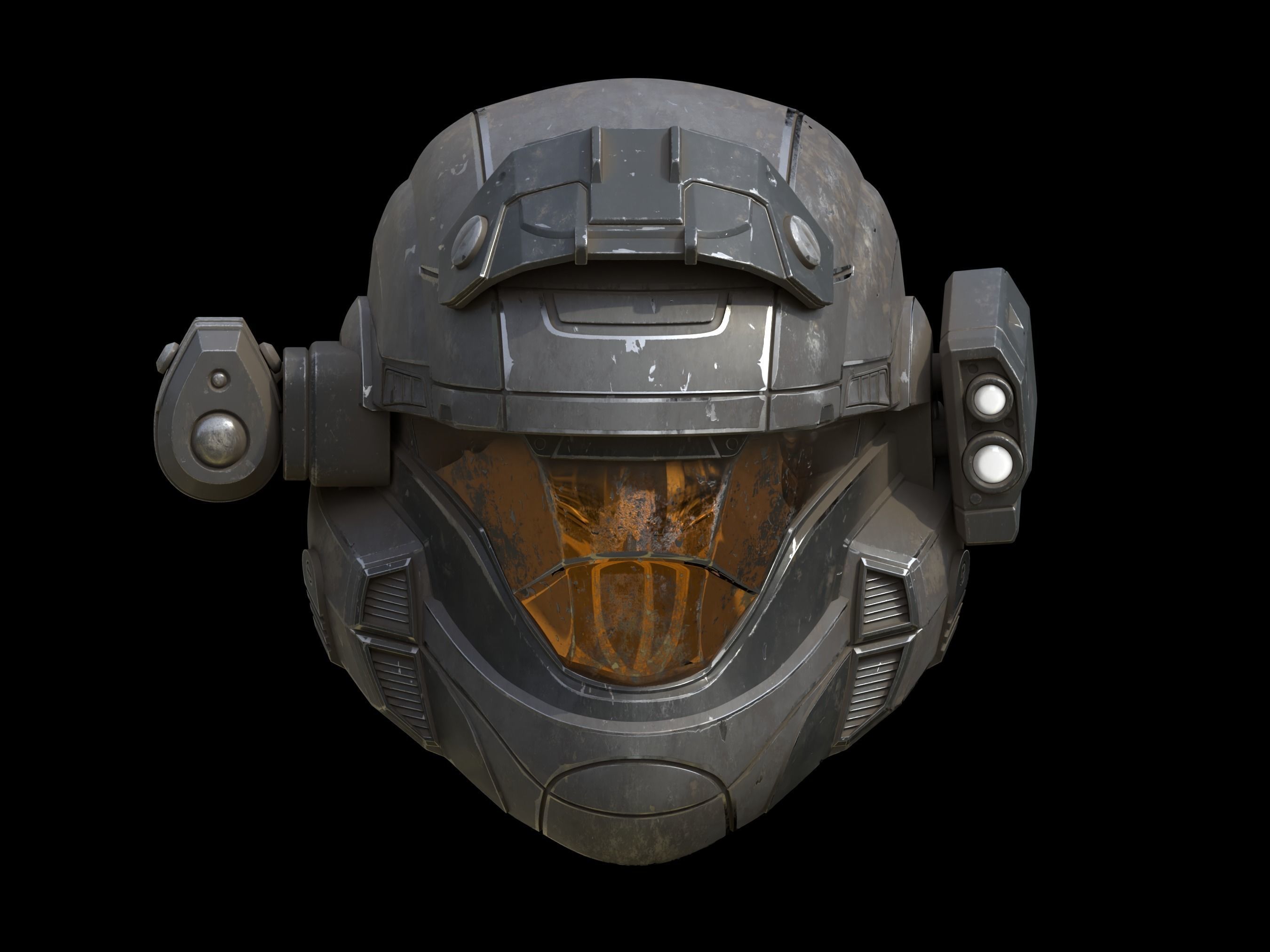 HALO ODST helmet with attachments 3d print file 3D model 3D printable ...