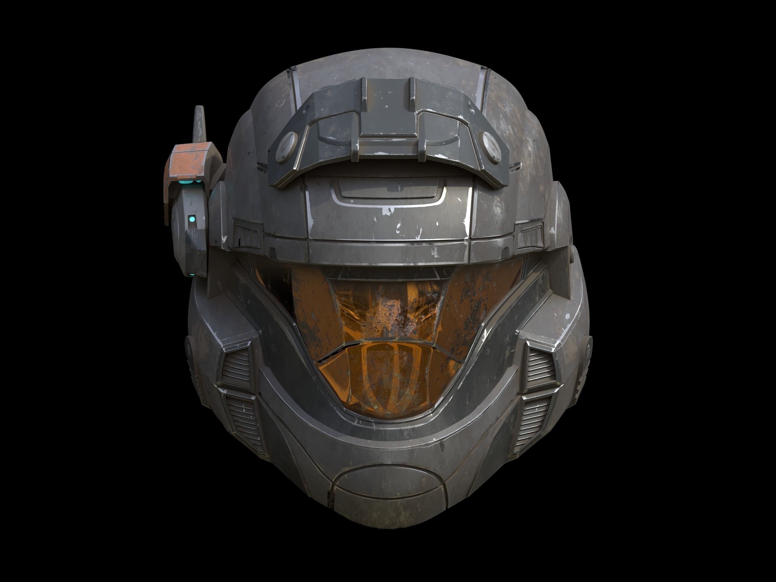 HALO ODST helmet with attachments 3d print file 3D model 3D printable ...