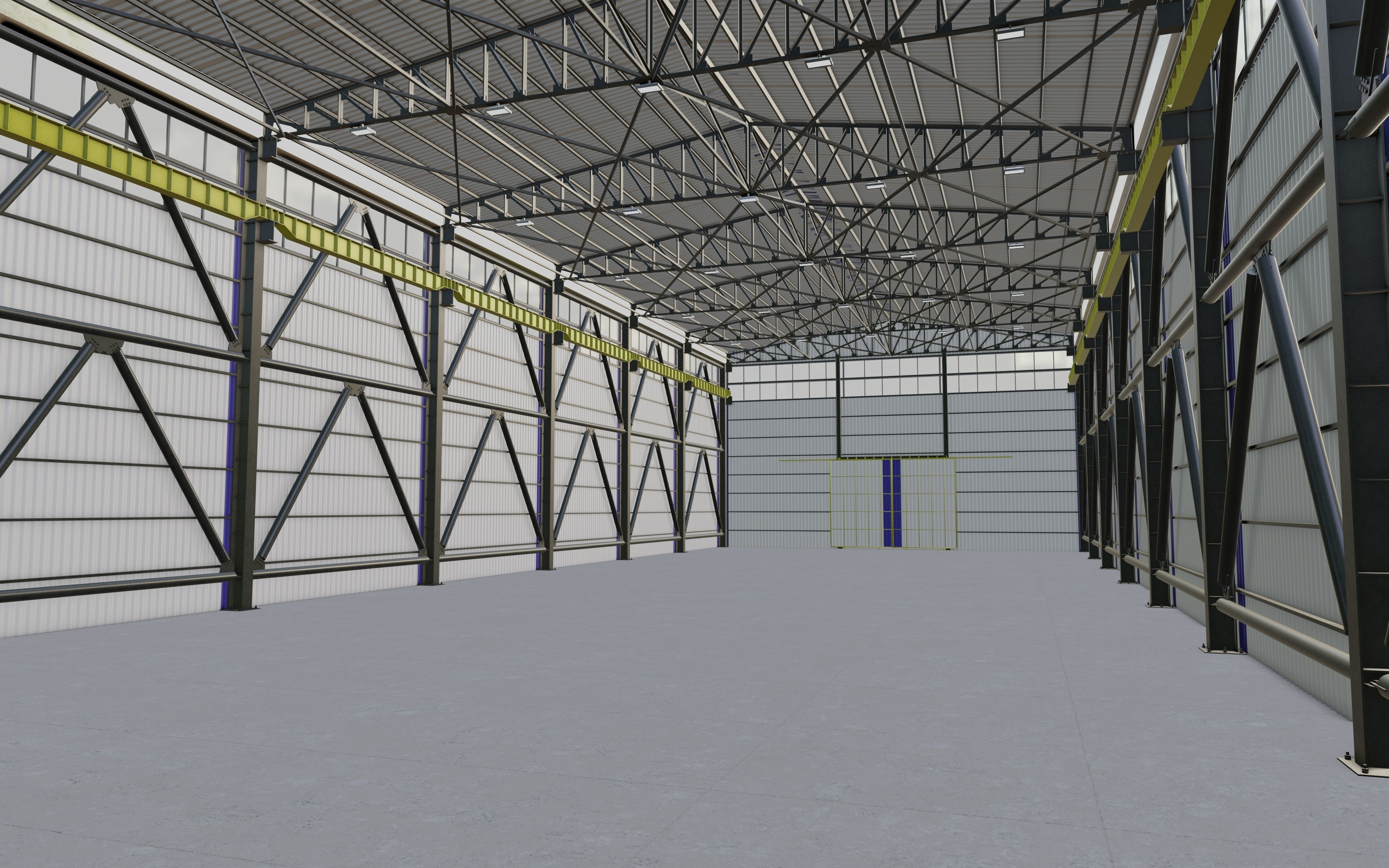 Steel Structure - Warehouse - Type-4 3D model | CGTrader