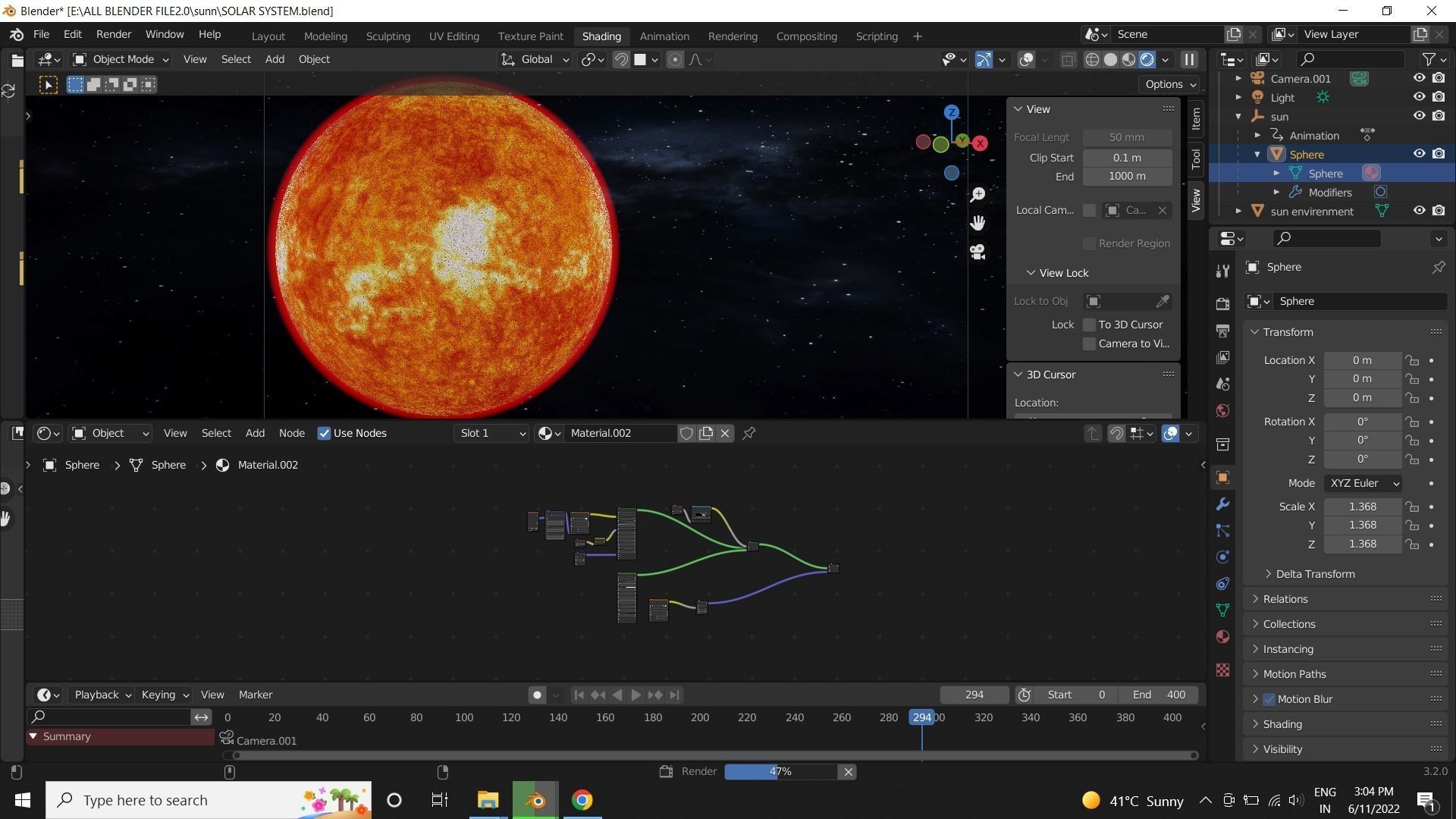 GLOWING SUN 3D model animated | CGTrader