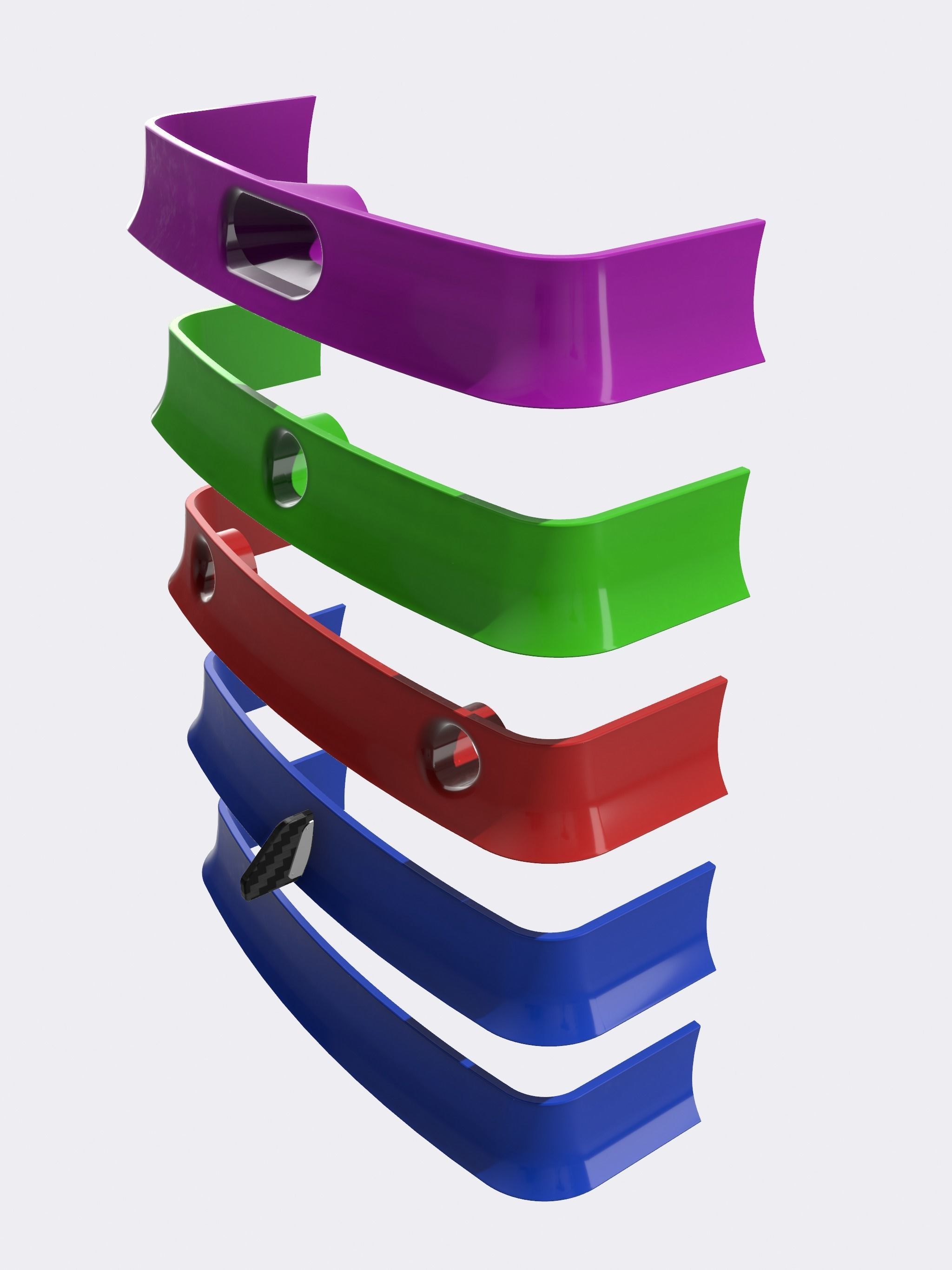 Fox Body STANG Front Drag Spoiler 5 versions 3D model 3D printable ...