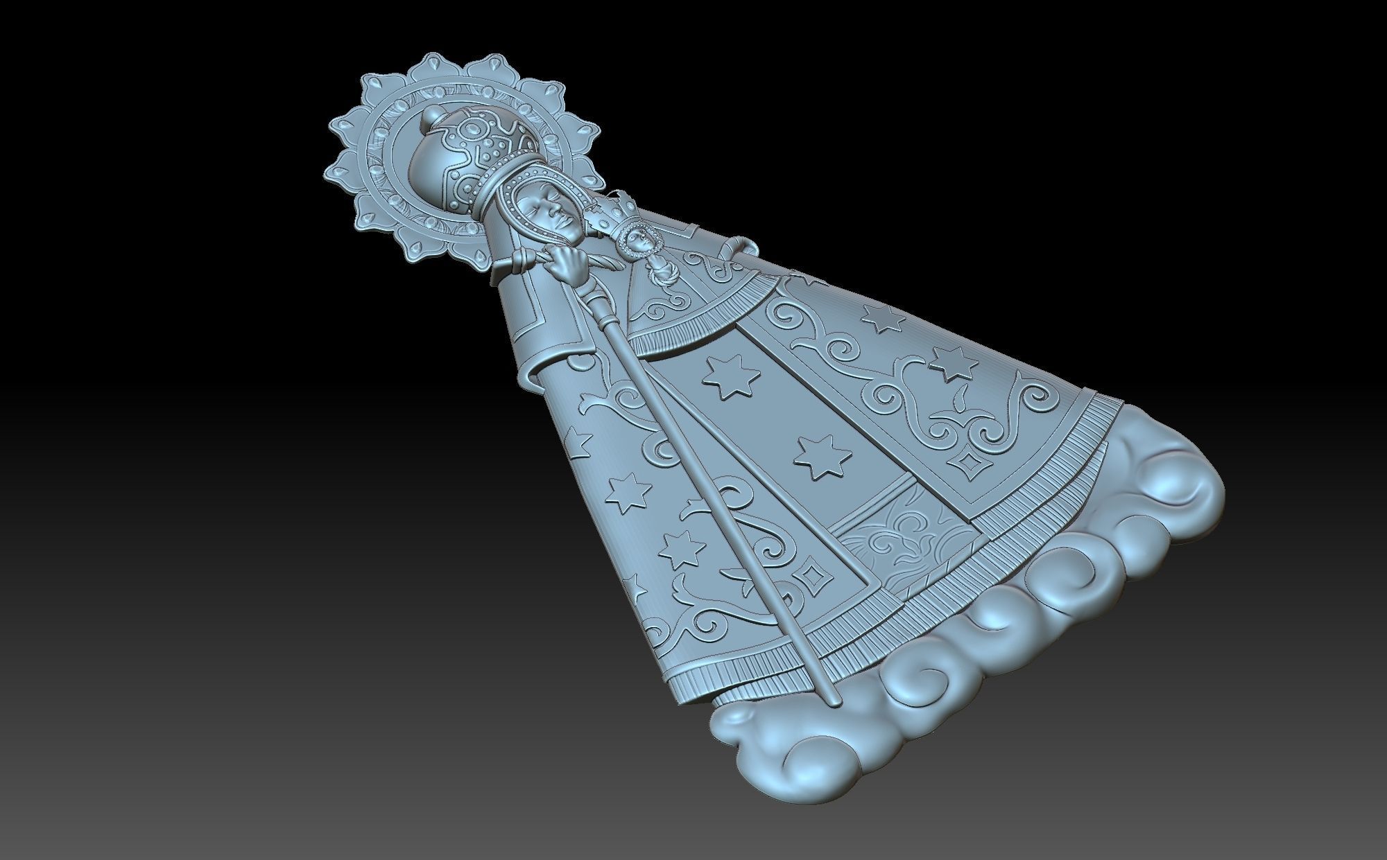 The Virgin Mary 3D model 3D printable | CGTrader